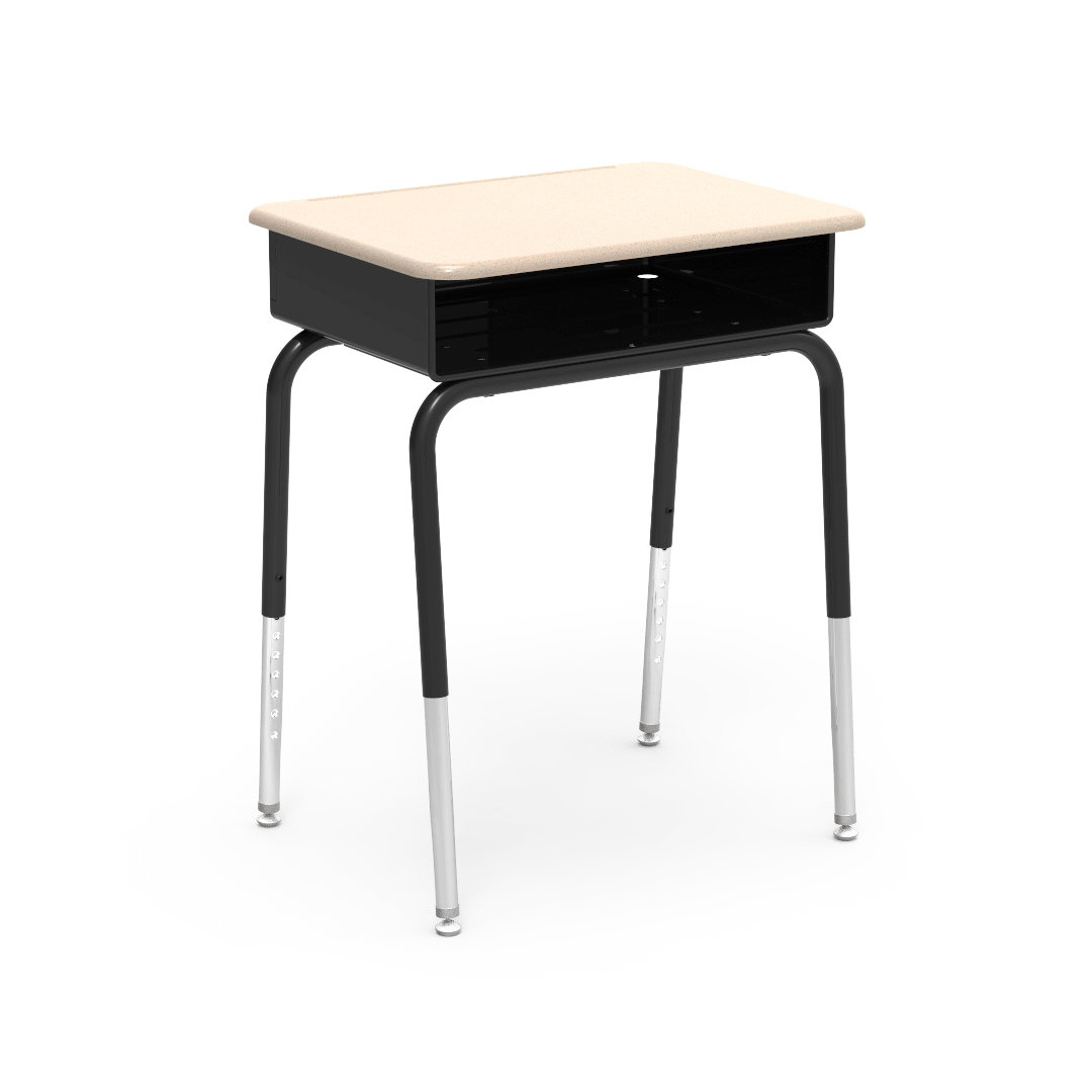 Virco 785 Series Open-Front Student Desk With Adjustable Height Legs ...