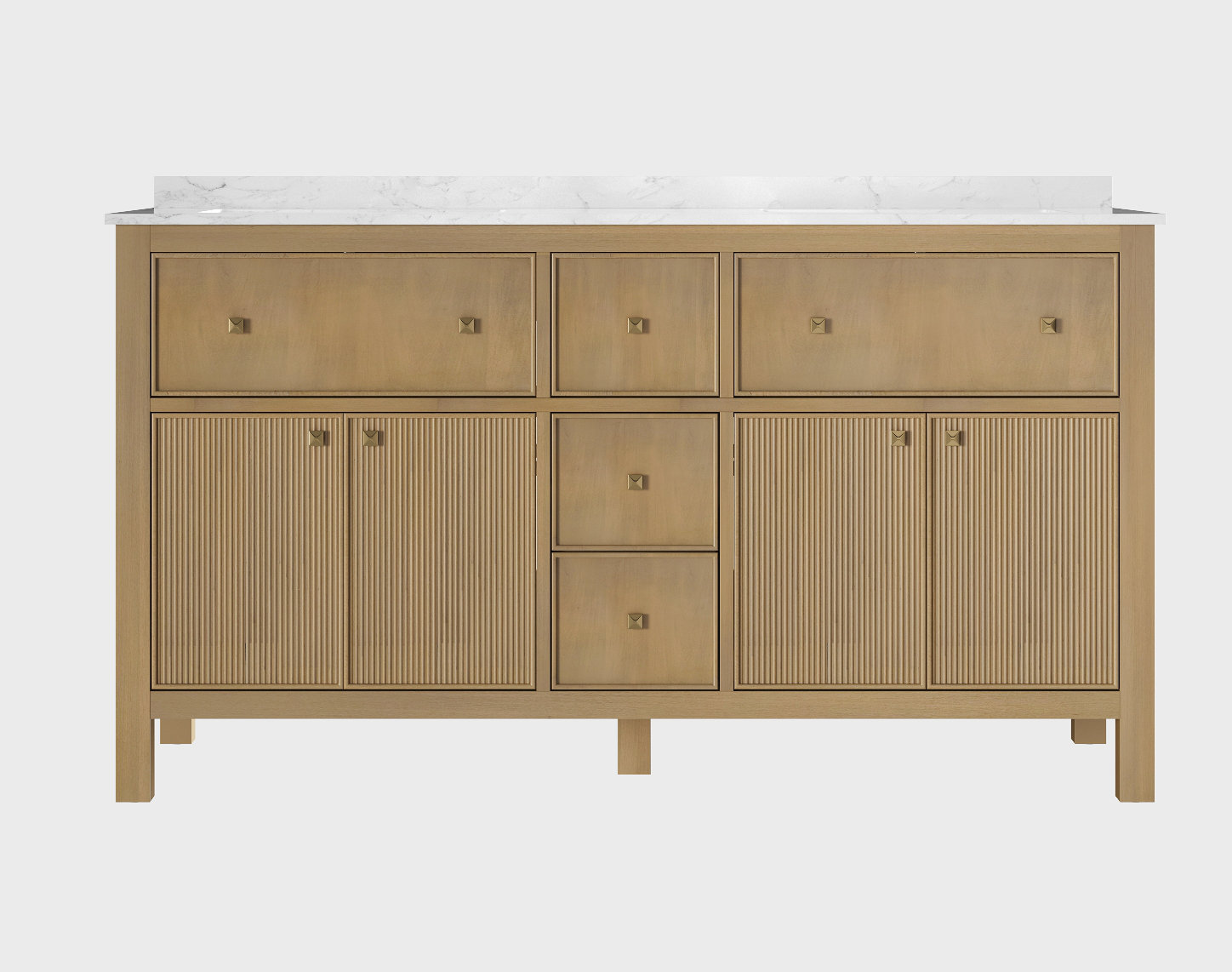 DeerValley Lignum 60" Fully Assembled Double Bathroom Vanity with ...