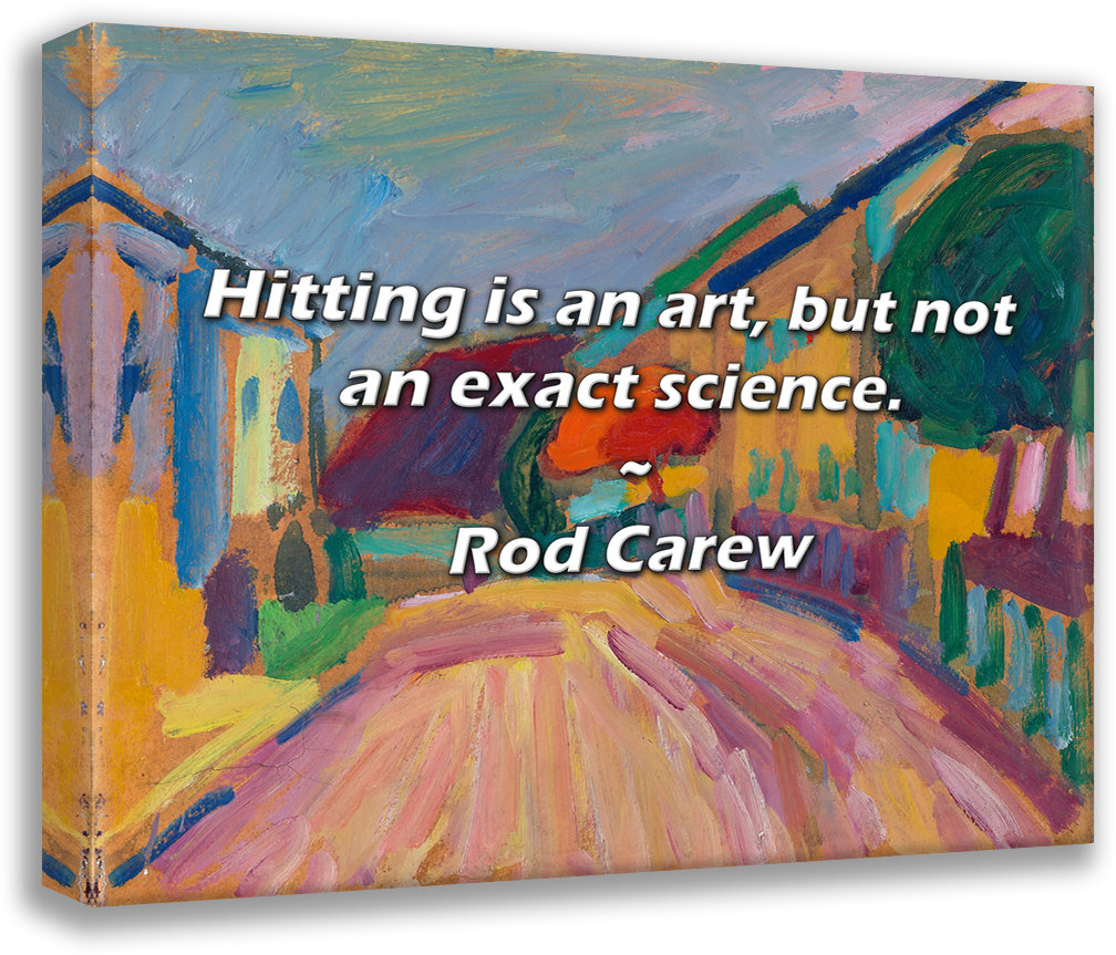 Red Barrel Studio® Rod Carew Quote: Hitting is an art, but not an exact ...