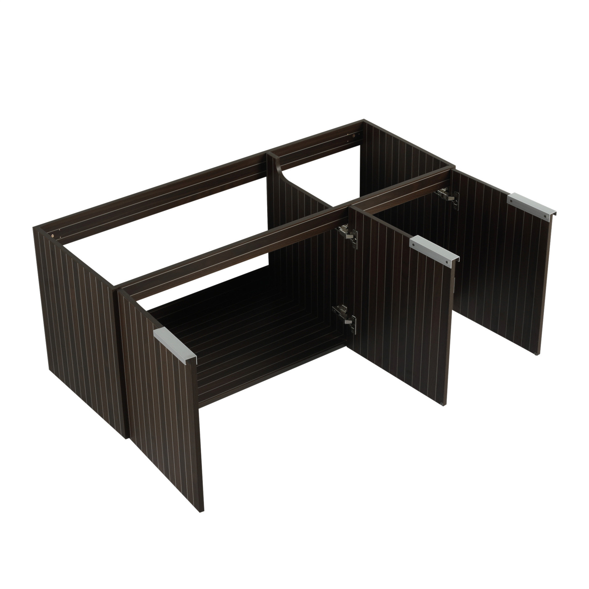 Wenty 48 Inch Bathroom Cabinet With Resin Sink, Soft Close Doors, And ...