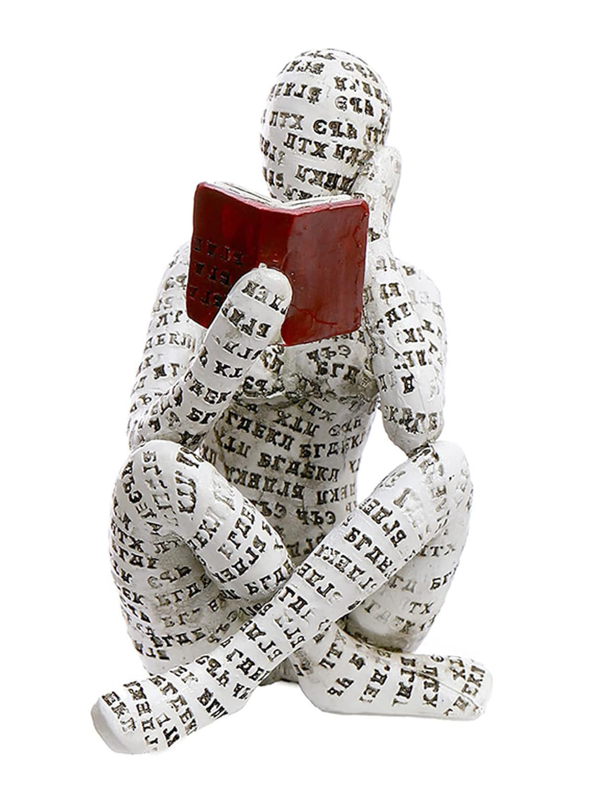 Ivy Bronx Home Decor Pulp Reading Women Thinker Statue - Aesthetic ...