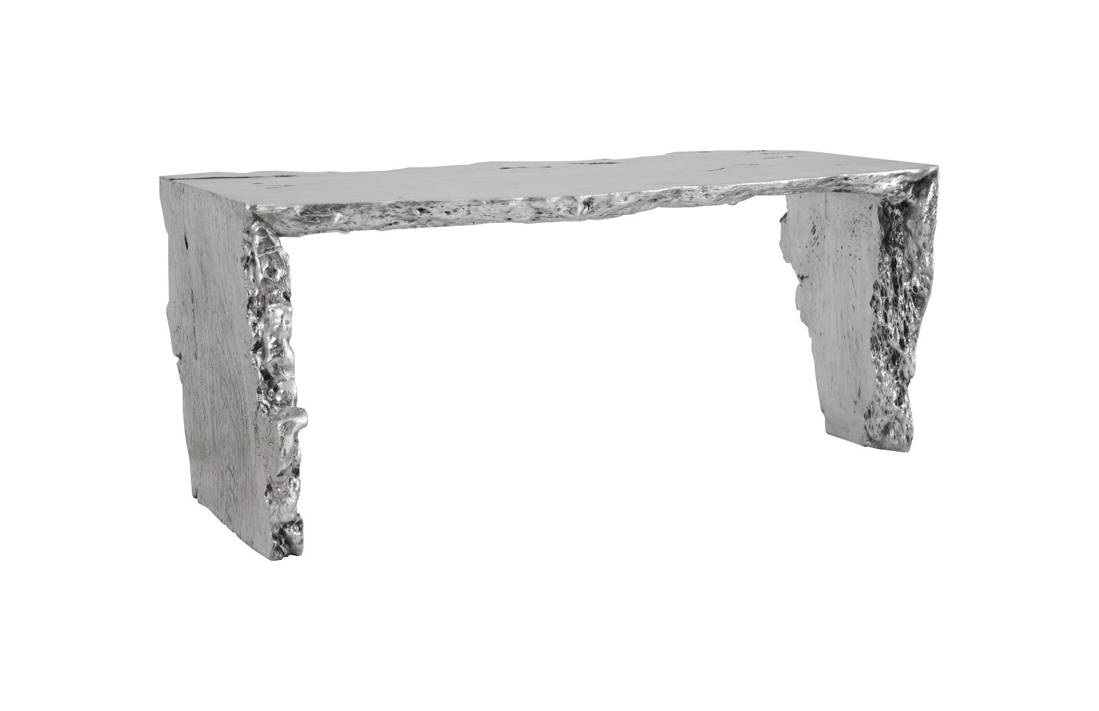 Phillips Collection Waterfall Desk, Silver Leaf | Perigold