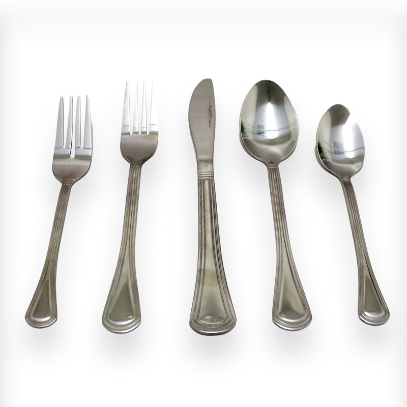 BergHOFF Matte 20Pc 18/10 Stainless Steel Flatware Set, Service For 4 ...