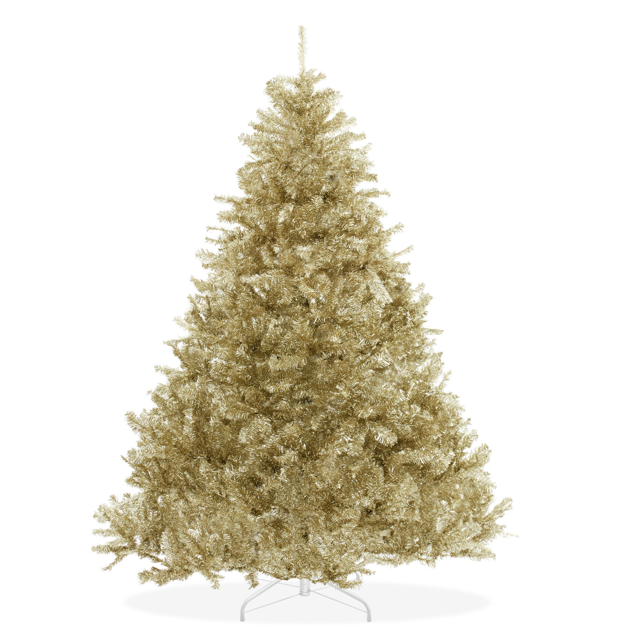 The Holiday Aisle® Gold Artificial Holiday Christmas Tree with Metal ...