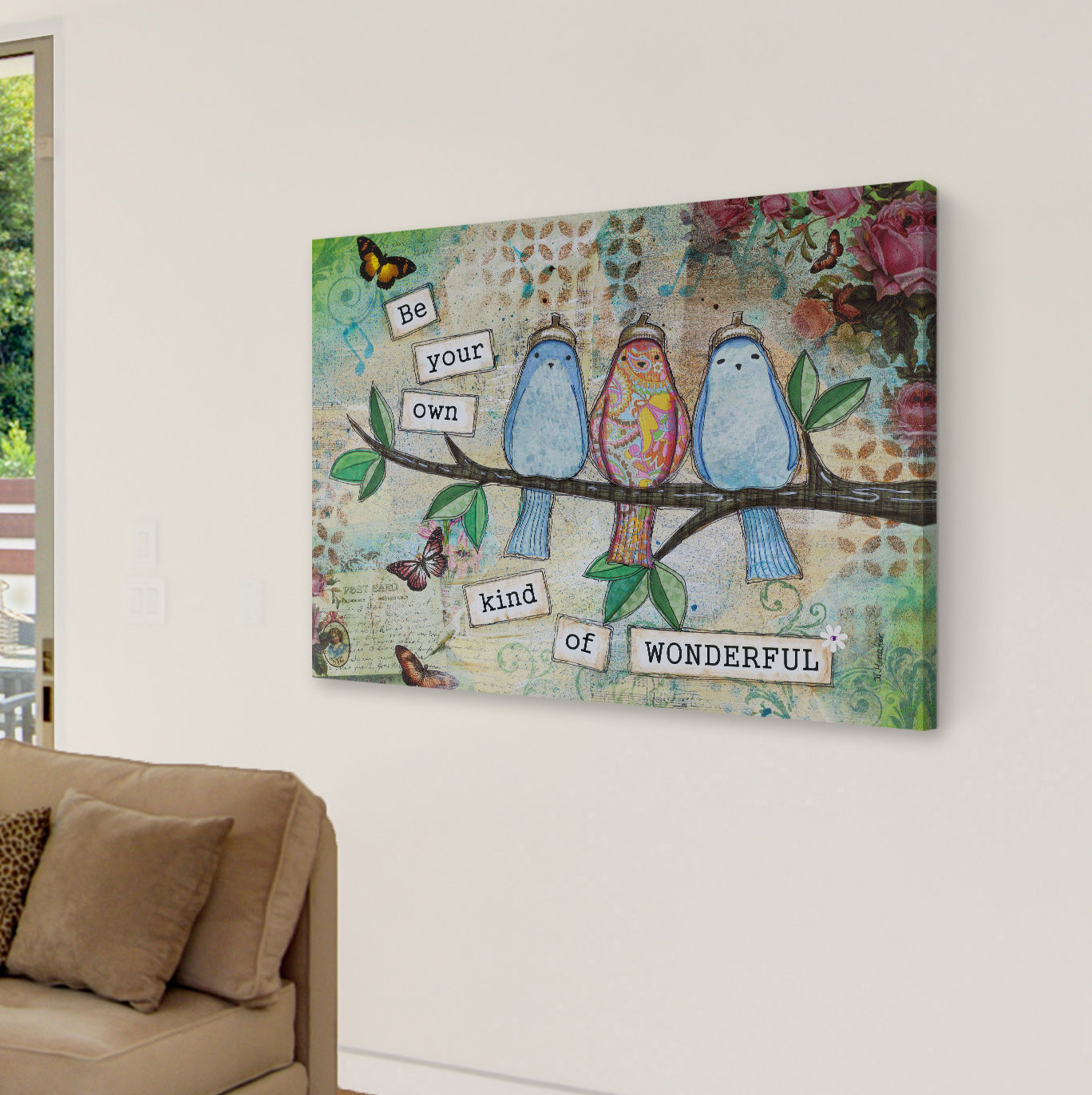 Trinx Morrell 'Kind of Wonderful' Watercolor Painting Print on Wrapped ...