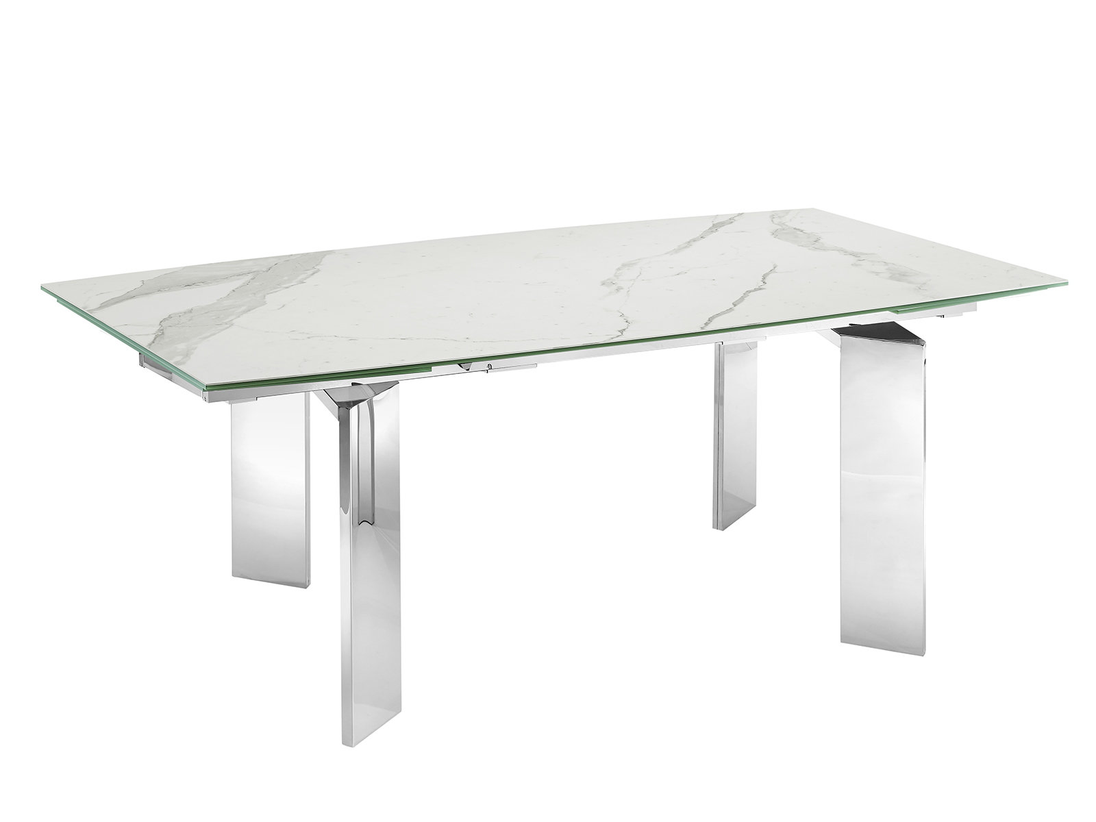 Casabianca Furniture Astor Extendable Metal Base Dining Table | Wayfair