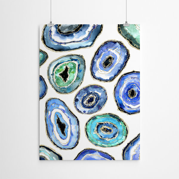 Metro Lane Watercolor Geodes by Blursbyai - Poster Art Print | Wayfair ...