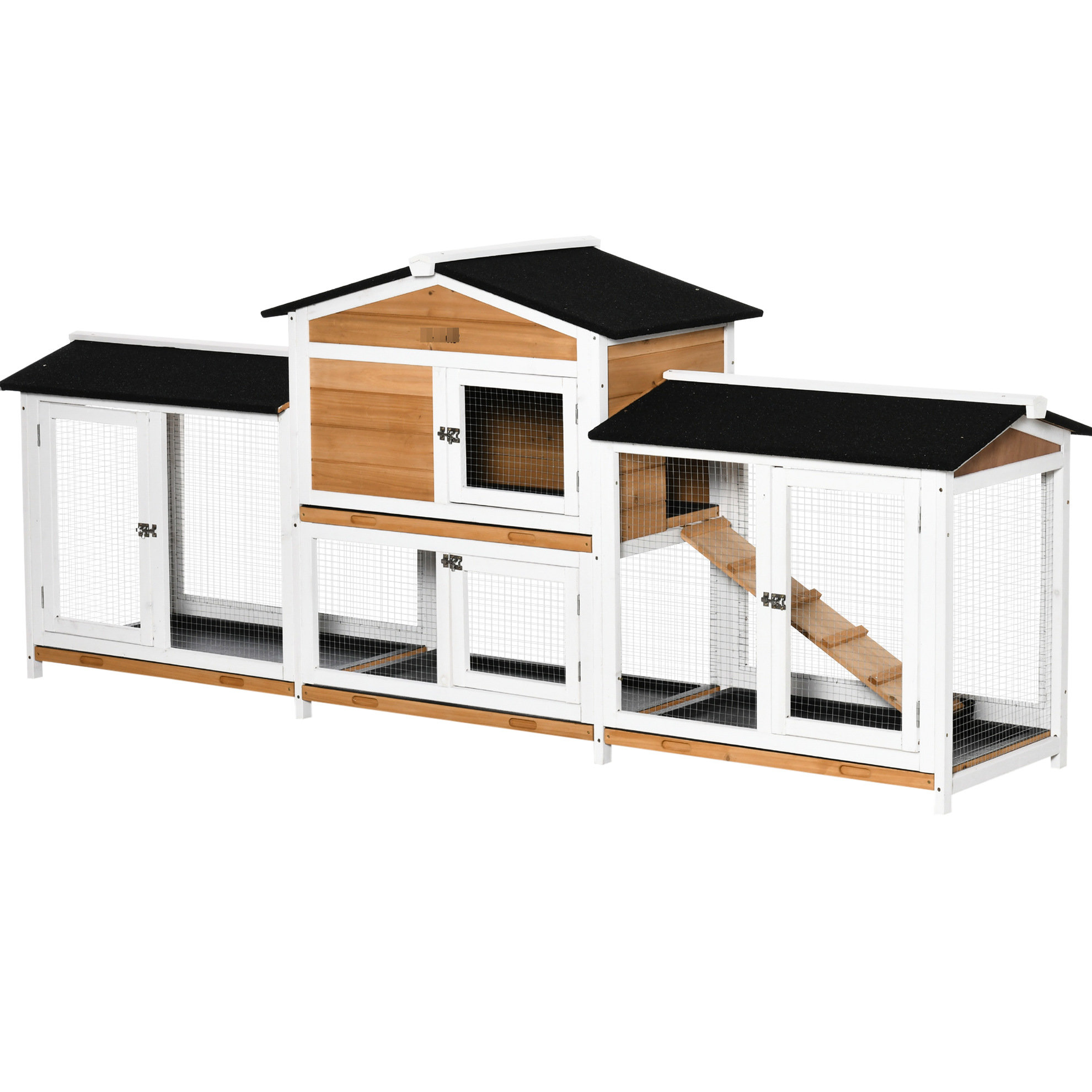 Tucker Murphy Pet™ Large White Wooden Pet Cage With Double Side Run ...