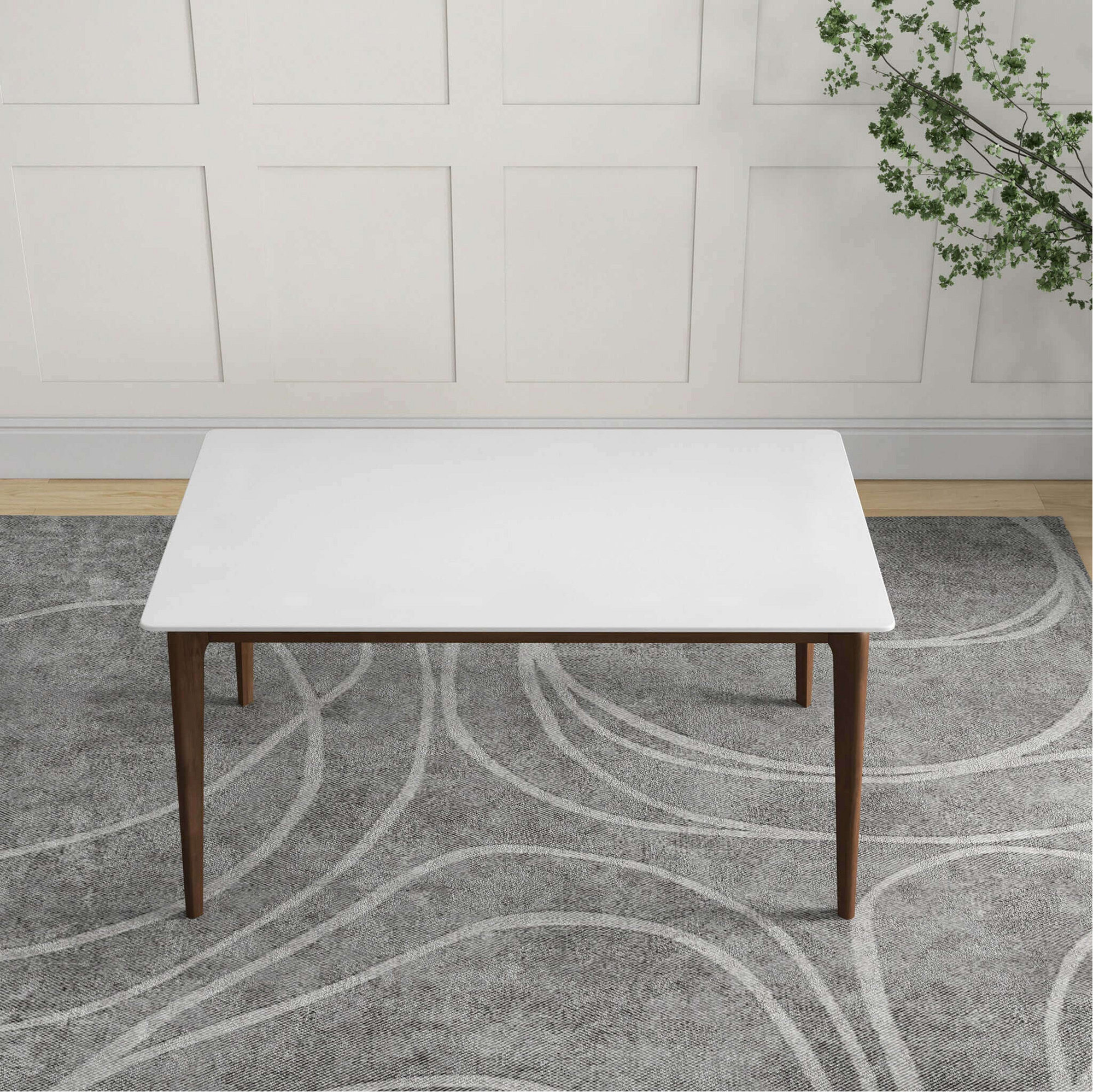 George Oliver Solid Wood White Top Dining Table - Wayfair Canada