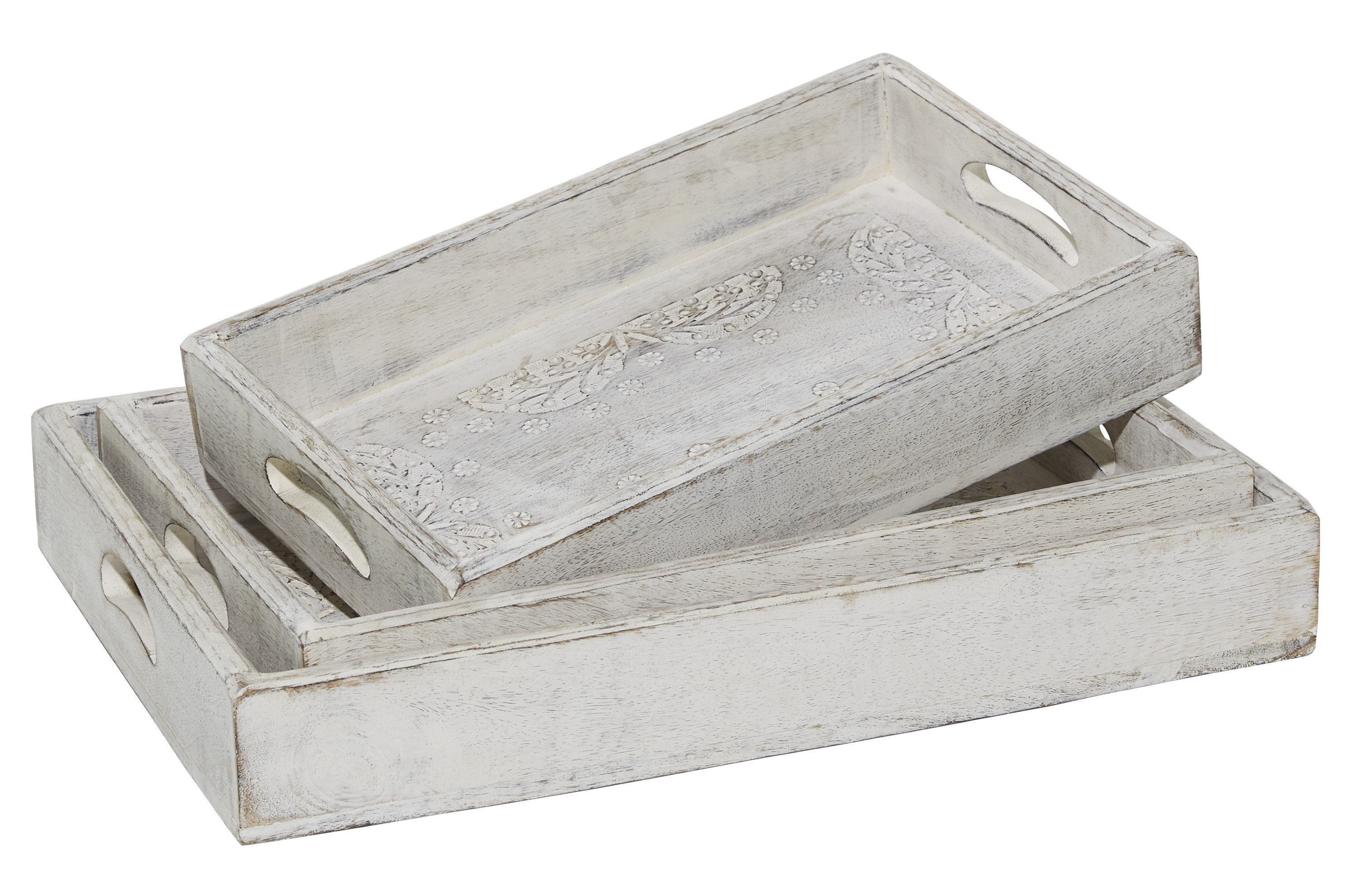 Gracie Oaks Bancora 3 Piece Serving Tray Set | Wayfair