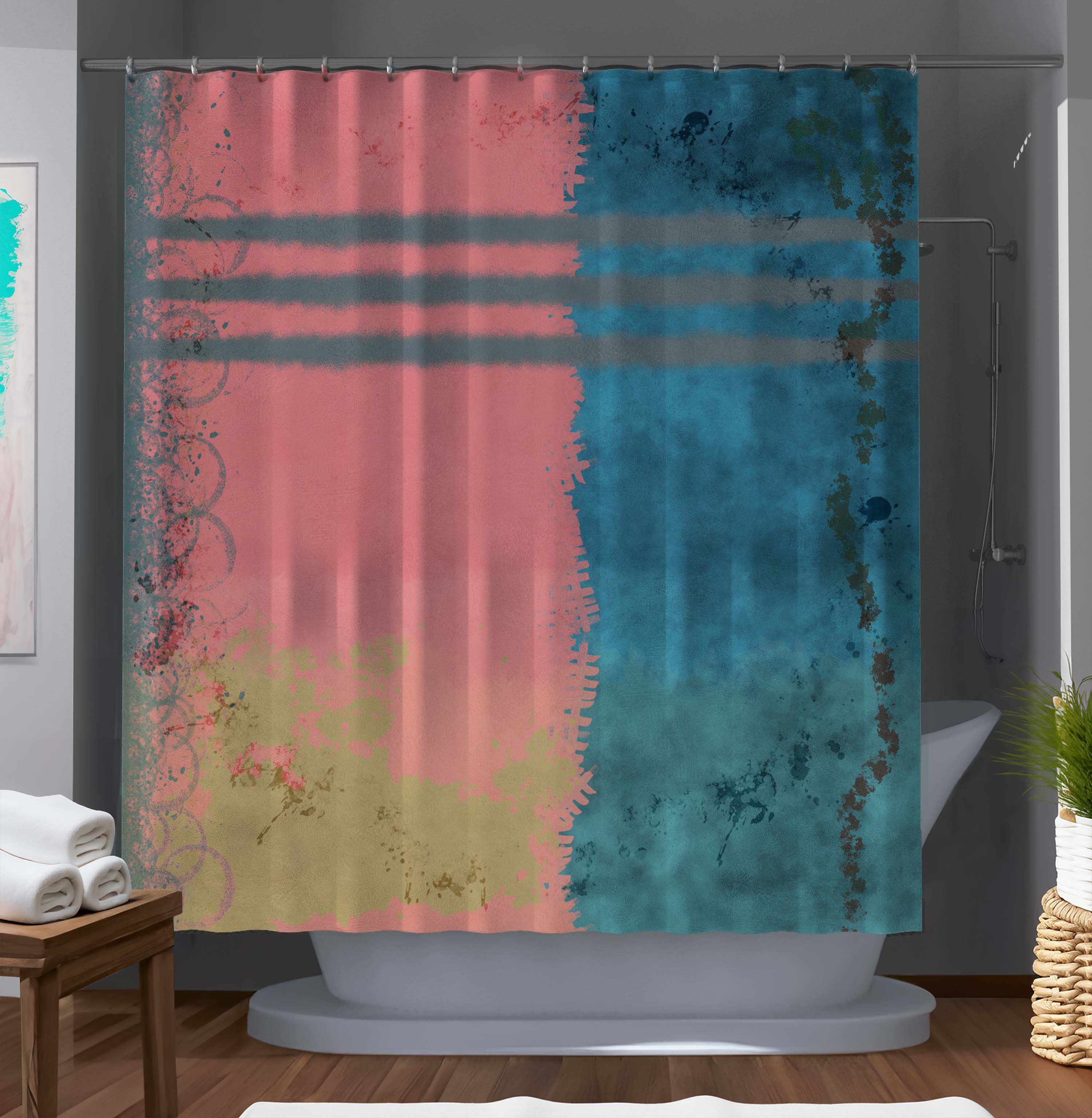East Urban Home Dain Abstract Shower Curtain | Wayfair