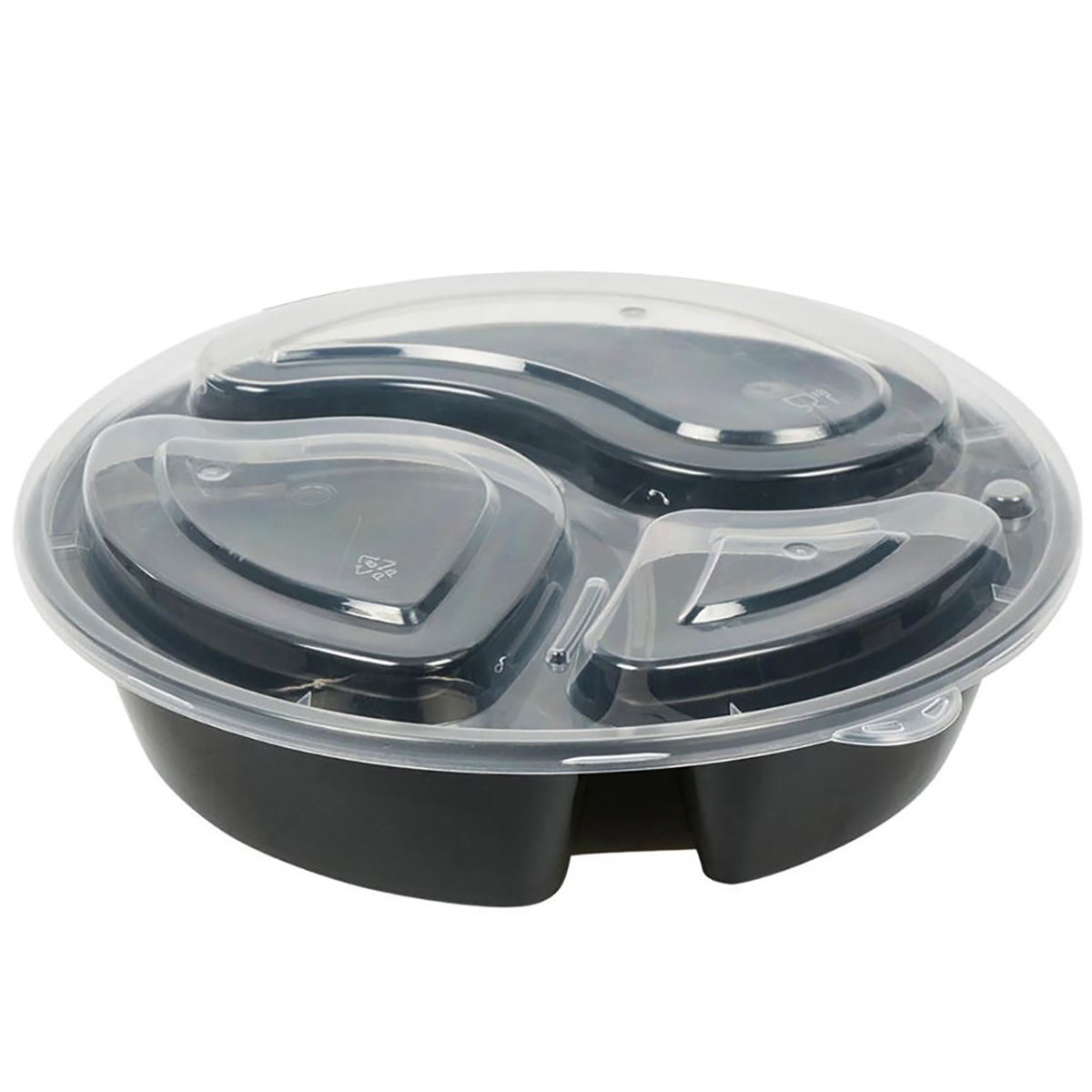 Prep & Savour 12-pack Meal Prep Round Reusable Plastic Compartment ...