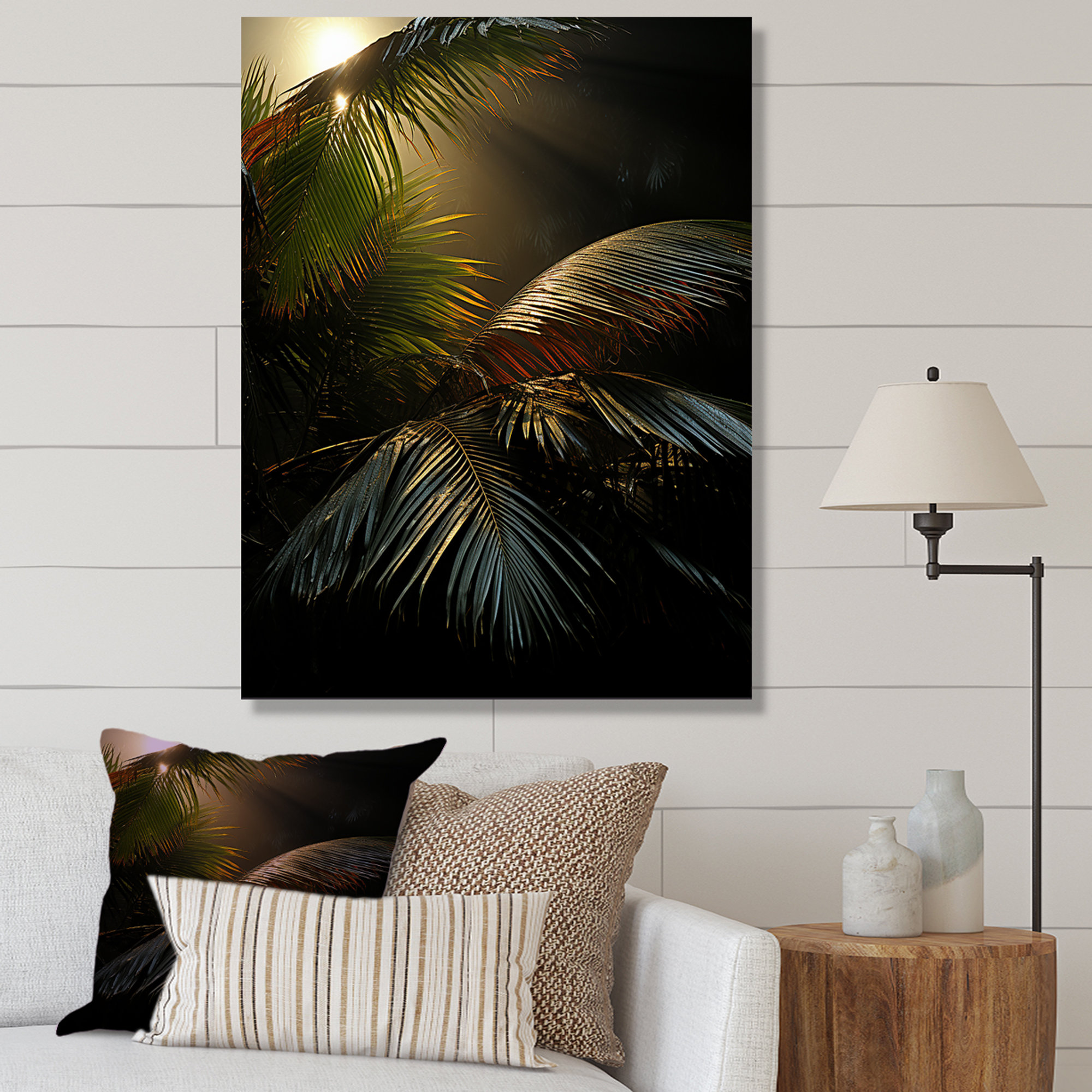 Wrought Studio™ Sepia Serenity Palms - Palms & Palm Trees Canvas Art ...