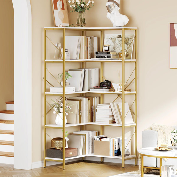 Mercer41 5-layer corner large display shelf bookcase | Wayfair