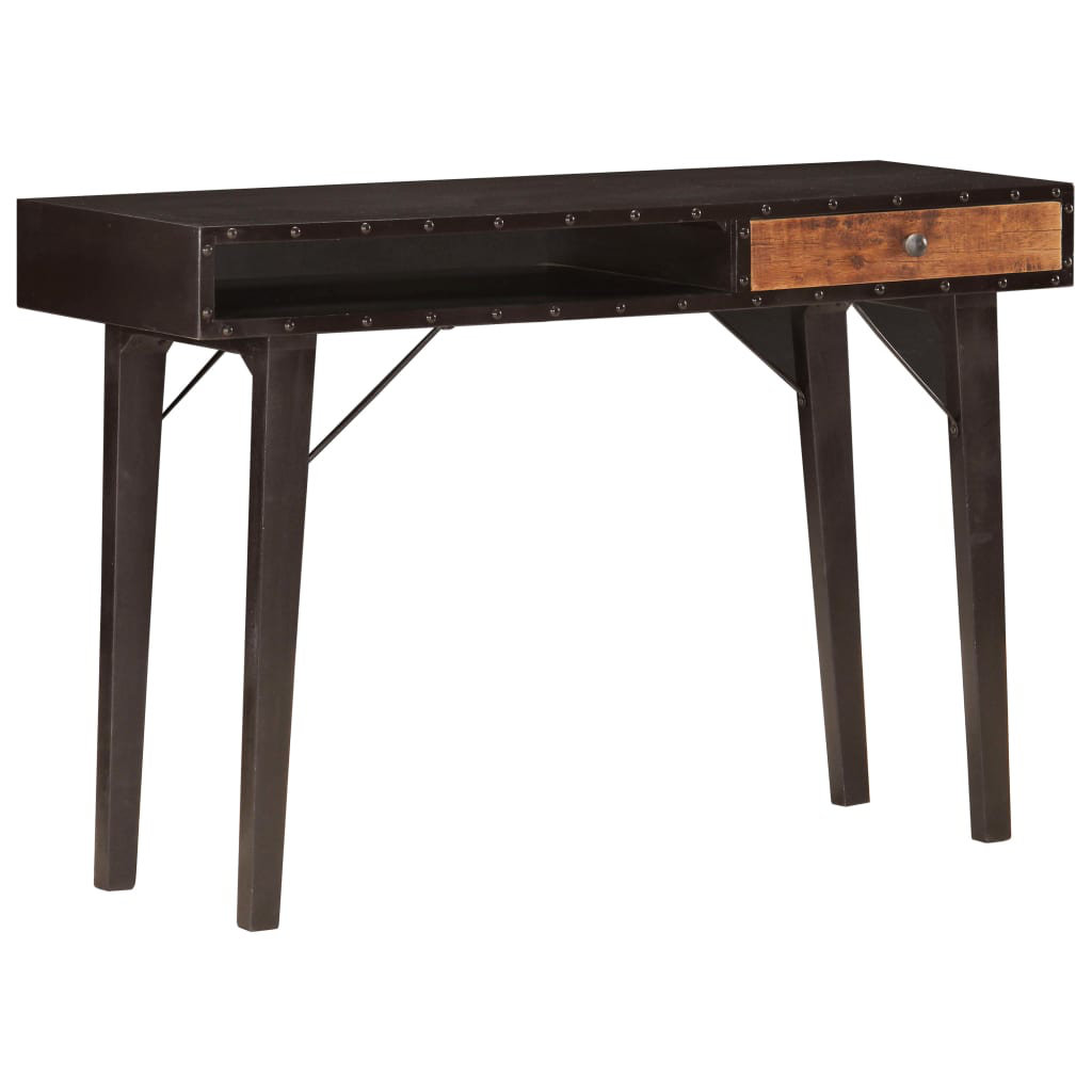 Williston Forge Console Table Black And Brown Solid Reclaimed Wood, MDF ...