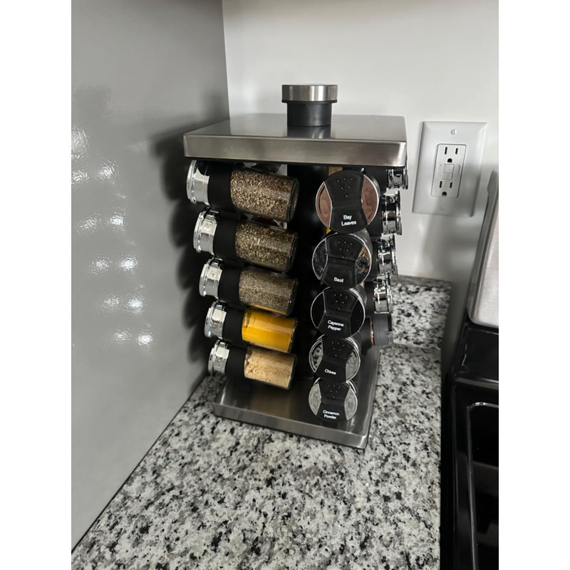 Prep & Savour 20 Jar Spice Rack with Spices Included - Tower Organizer ...
