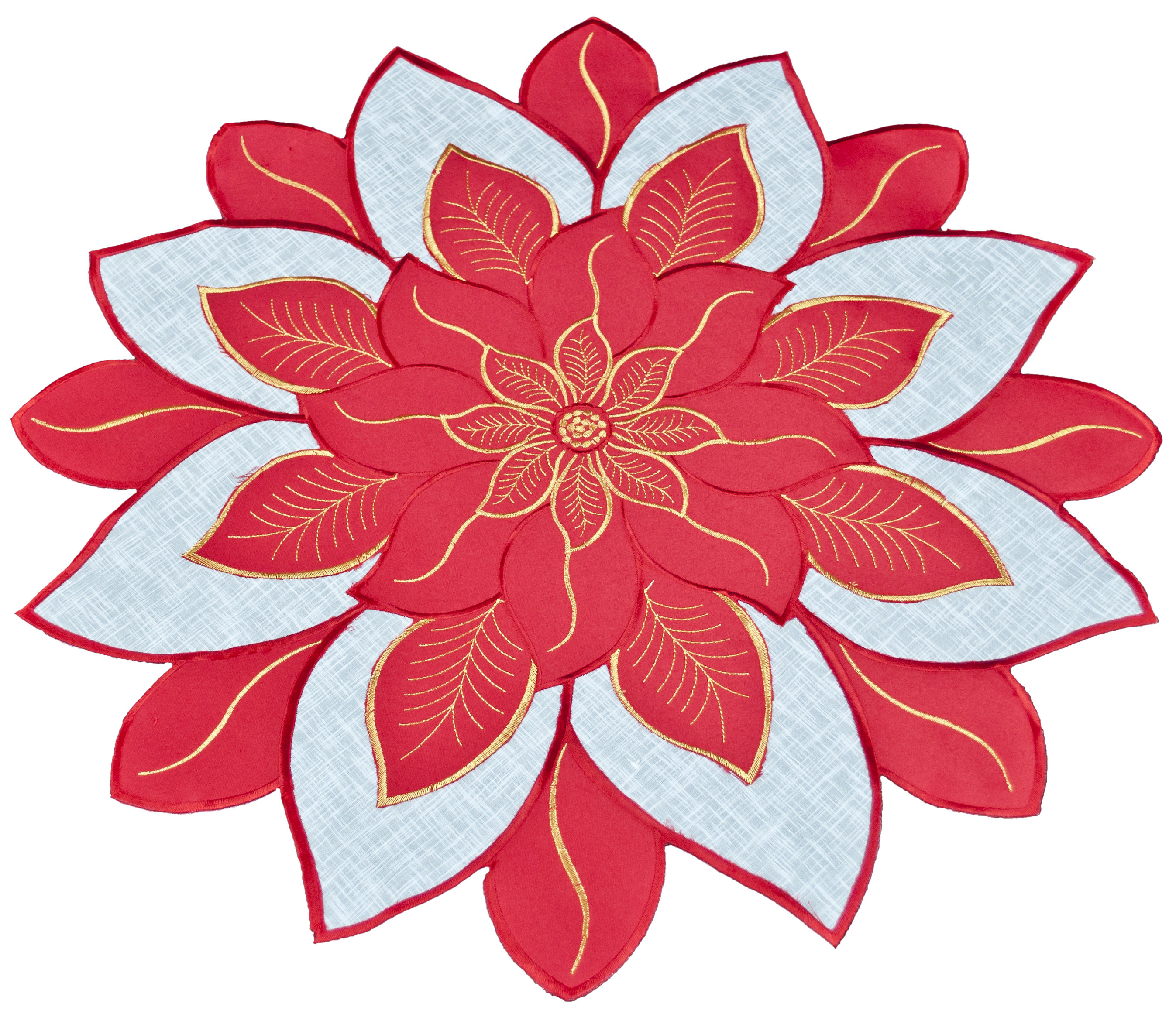 The Holiday Aisle® Red Star Poinsettia Doily/ Table Topper - Wayfair Canada