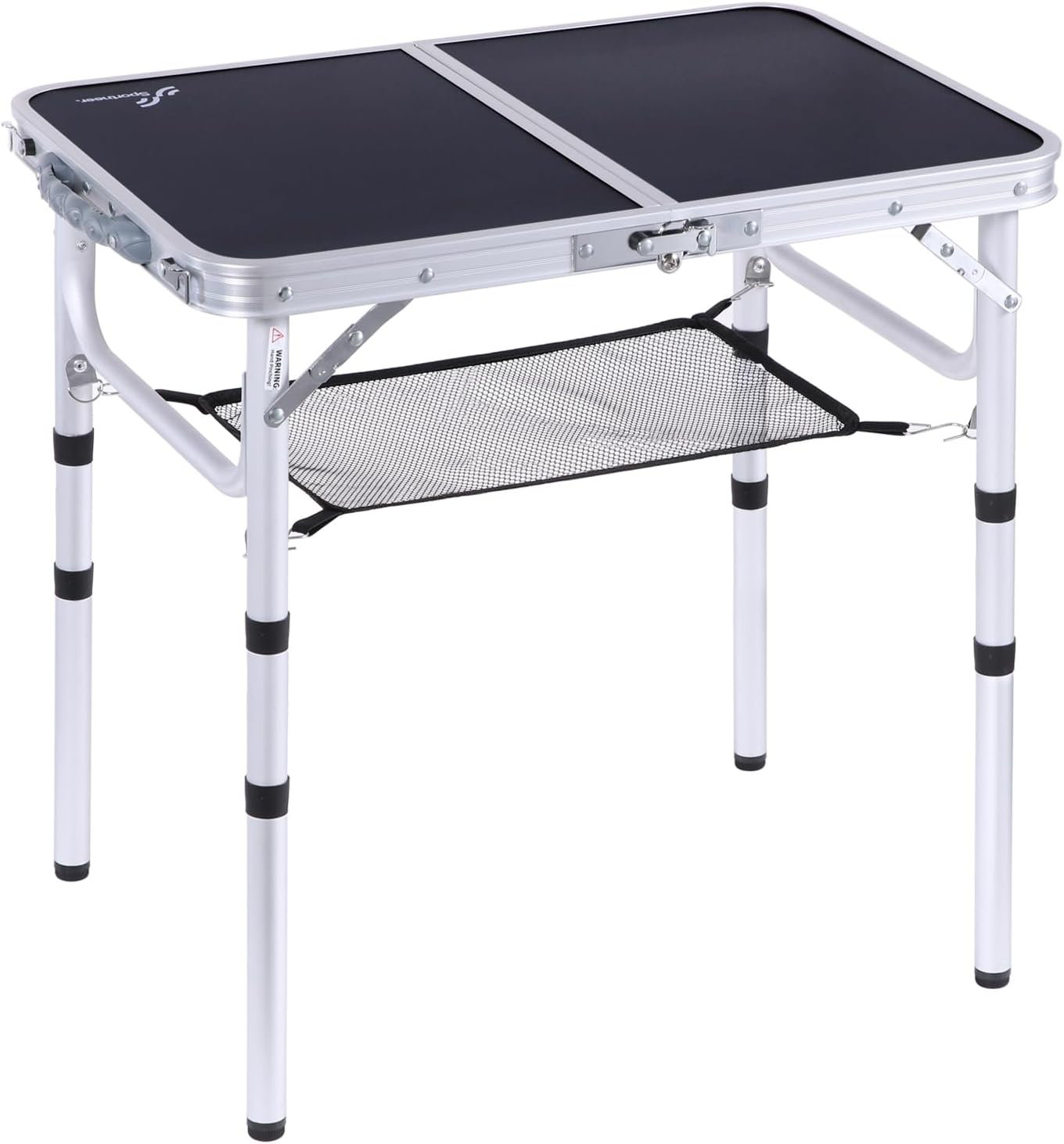 INKEDZ Folding Camping Table, Adjustable Height Small Folding Table ...