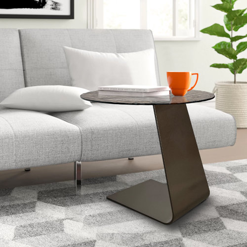 Hokku Designs Ilkin Glass C Table End Table | Wayfair