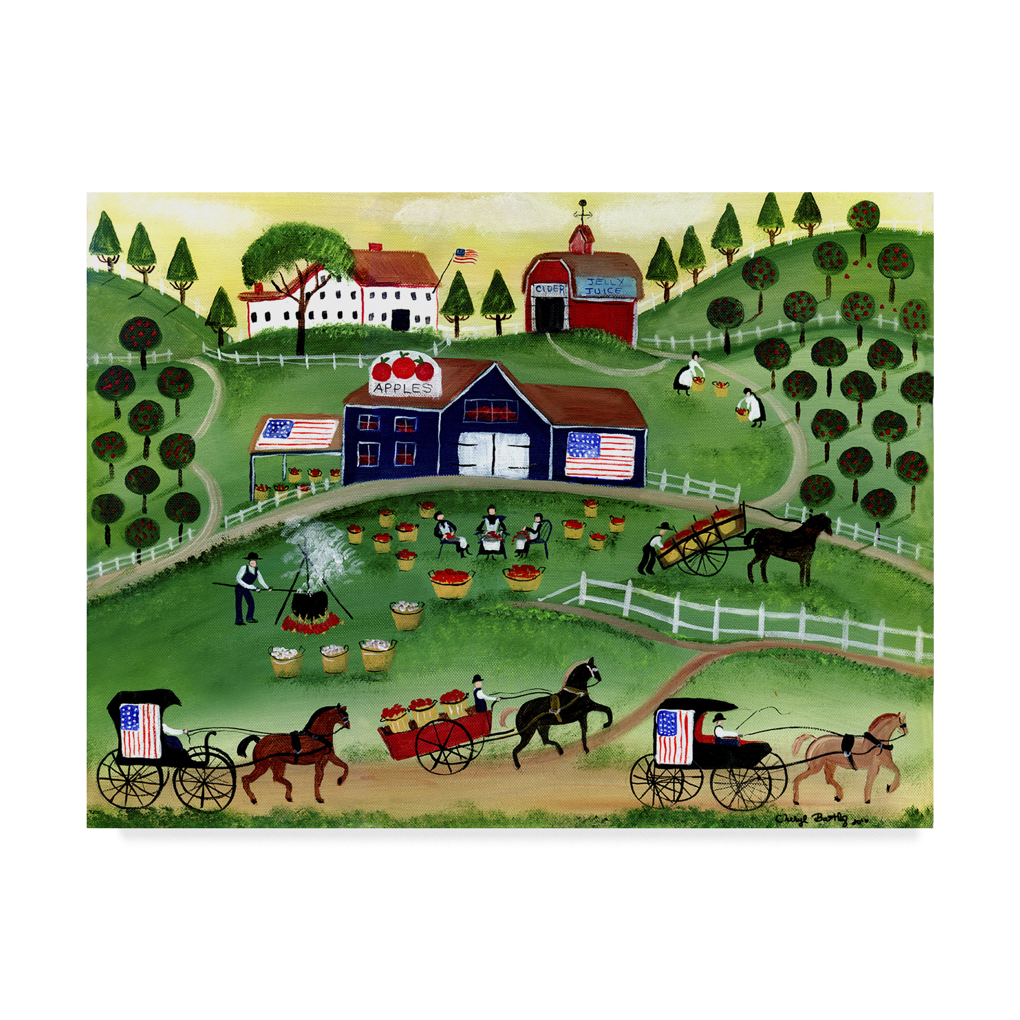 Winston Porter American Apple Farm by Cheryl Bartley - Print on Canvas ...