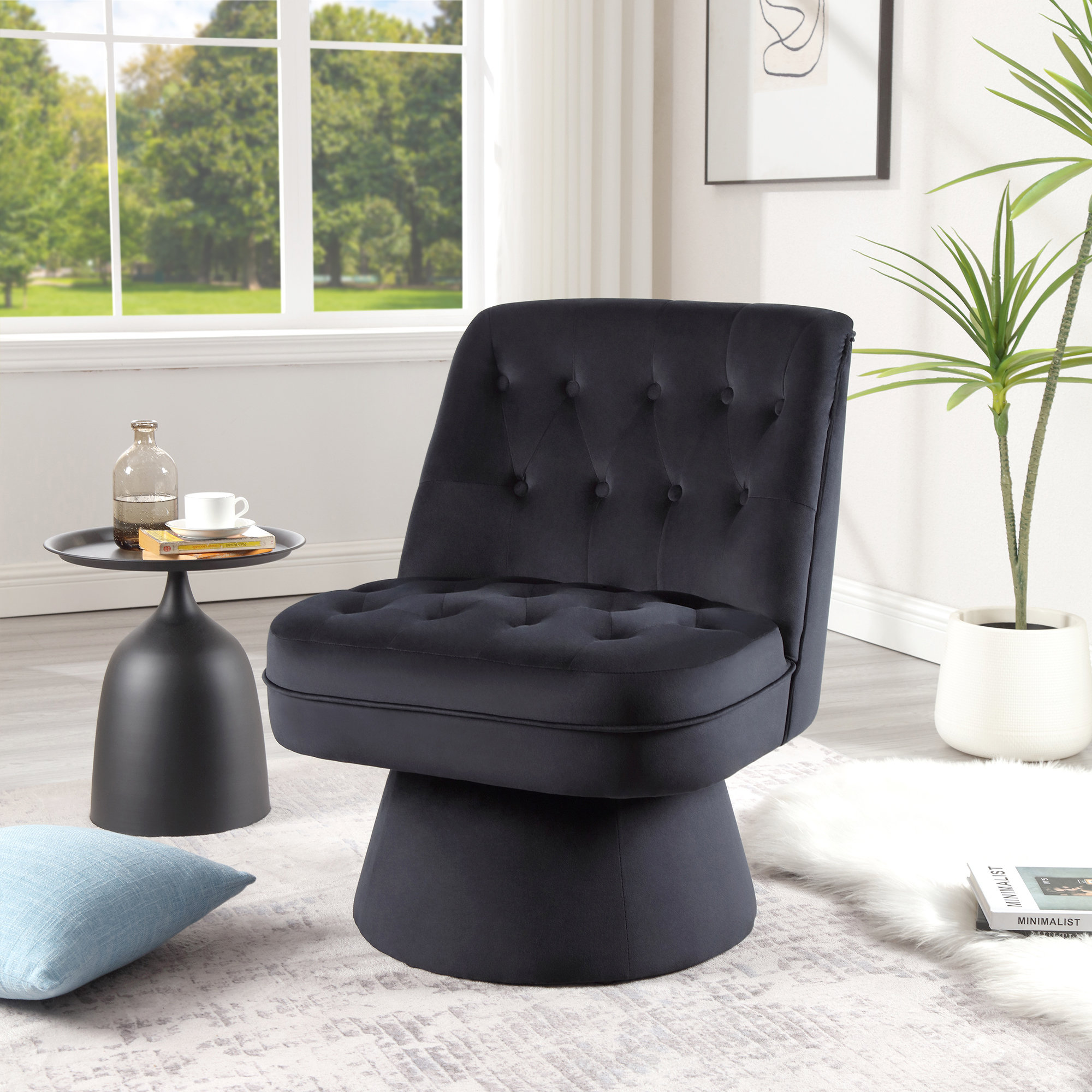 Rosdorf Park Izelle Swivel Barrel Accent Chair | Wayfair