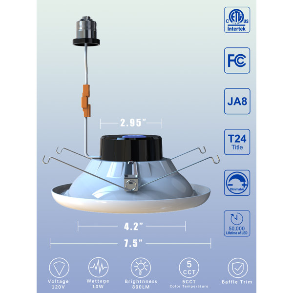 AKIHE Retrofit LED Recessed Lighting 6 Inch, Indirect Light, Dimmable ...