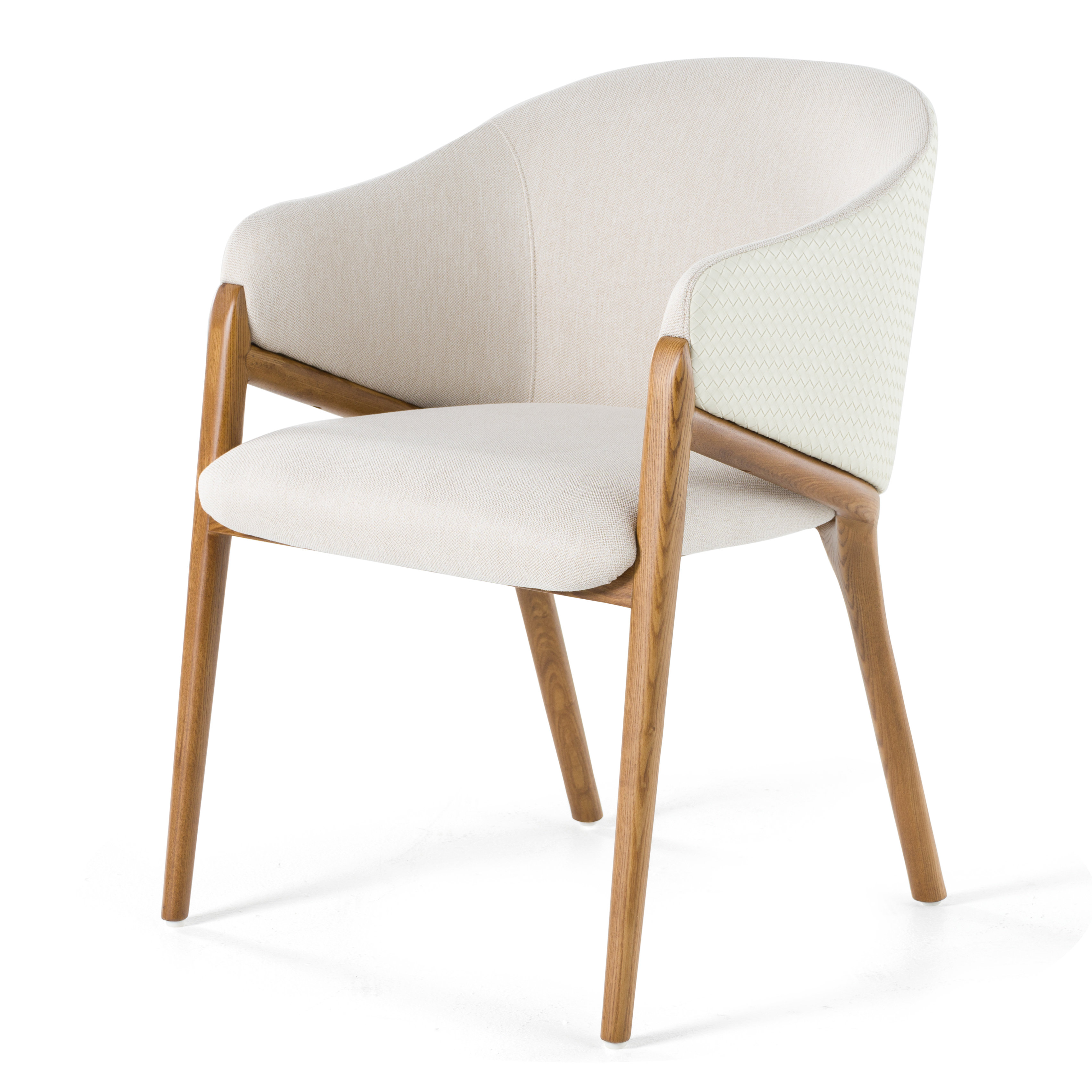 AllModern Coffey Solid Back Arm Chair in Walnut/Cream & Reviews ...