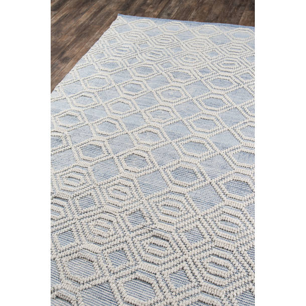 Highland Dunes Matthew Handmade Light Blue Rug & Reviews | Wayfair
