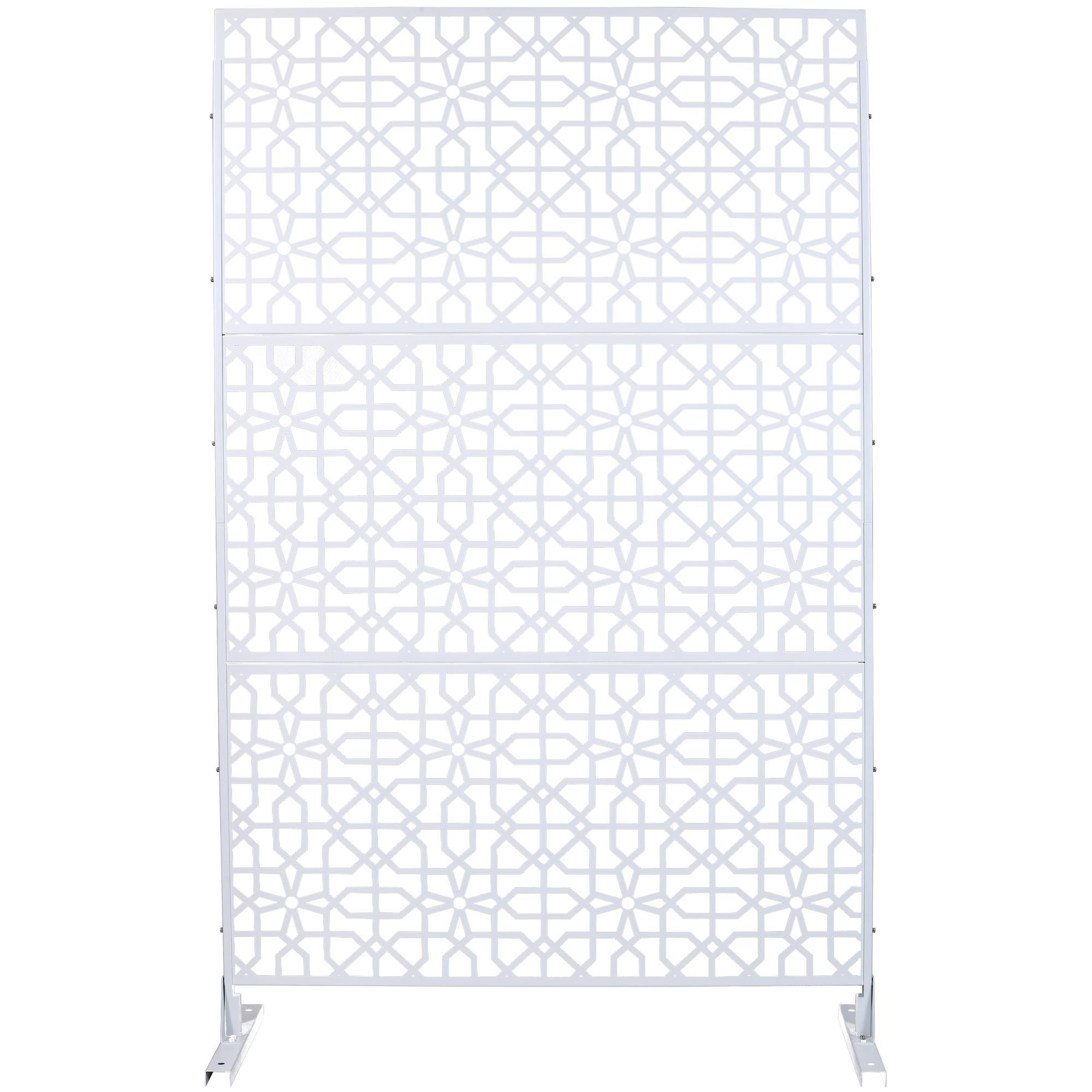 LILI Outdoor & Indoor Privacy Screen Metal Privacy Screen 76" H×48" W ...
