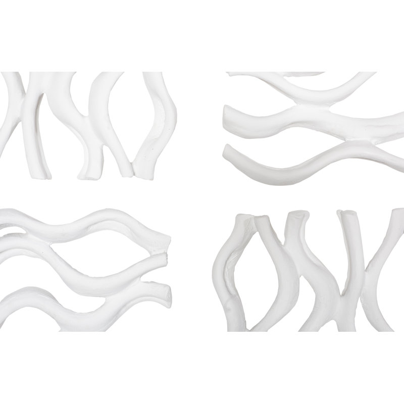 Phillips Collection Vine Wall Tile, Matte White, Set of 4 | Wayfair