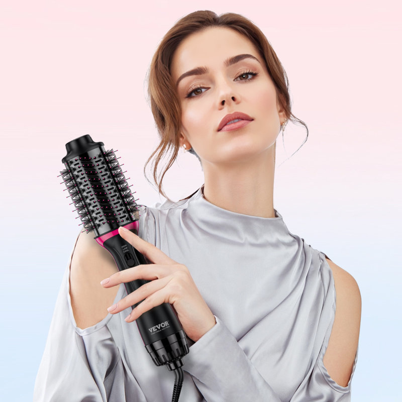 Ebern Designs Hair Blow Dryer Brush Dual Voltage Hot Air Styler with 2. ...