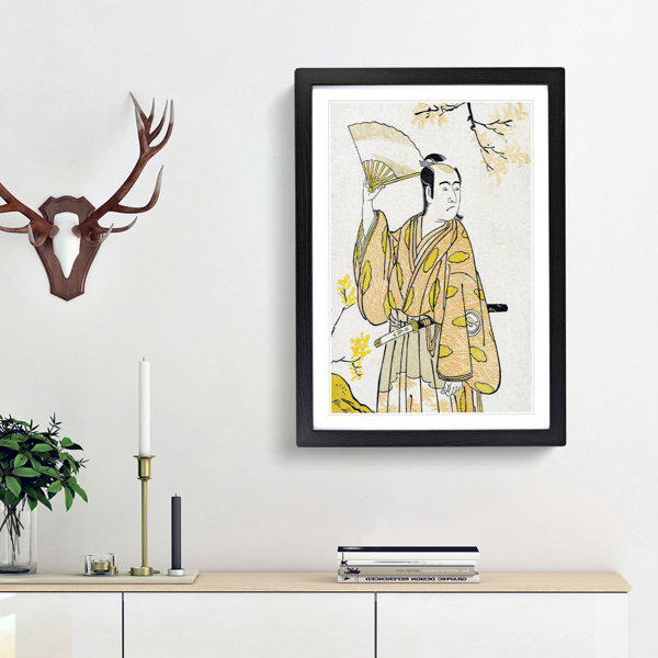 East Urban Home Man with a Fan by Katsukawa Shunko - Picture Frame Art ...