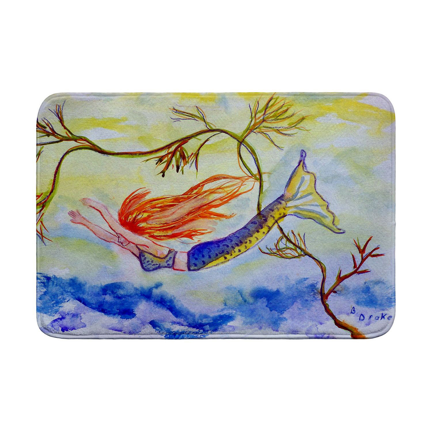 Dovecove Diving Mermaid Bath Mat | Wayfair
