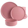 Gibson Home Canyon Crest 12 Piece Round Melamine Dinnerware Set In Pink ...