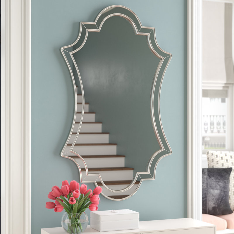 Rosdorf Park Jakelin Lightly Antiqued Silver Wall Mirror & Reviews ...