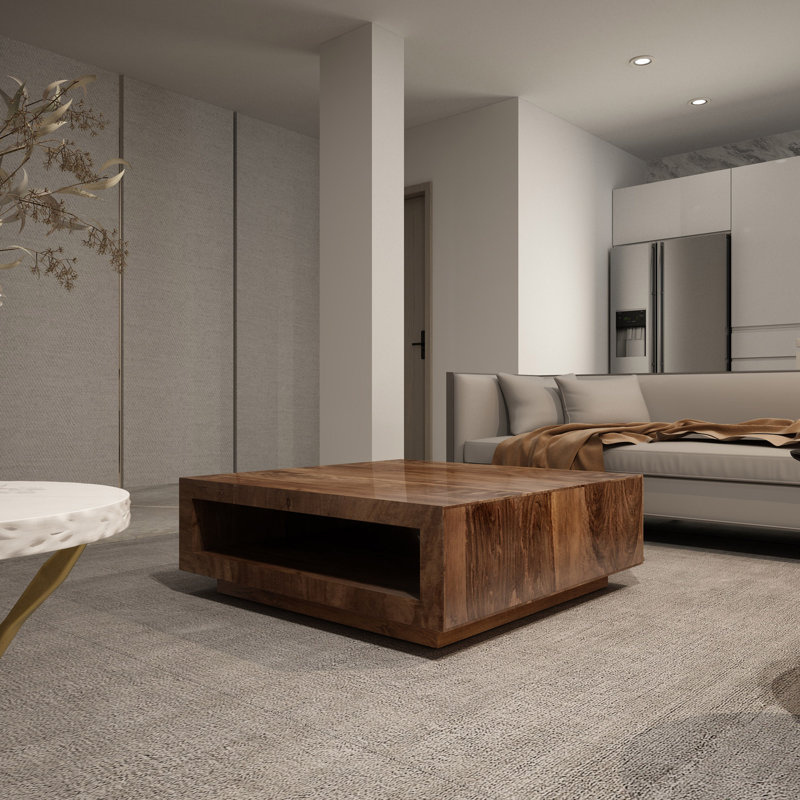 Impact Outdoor Solid Wood Block Coffee Table with Storage | Wayfair