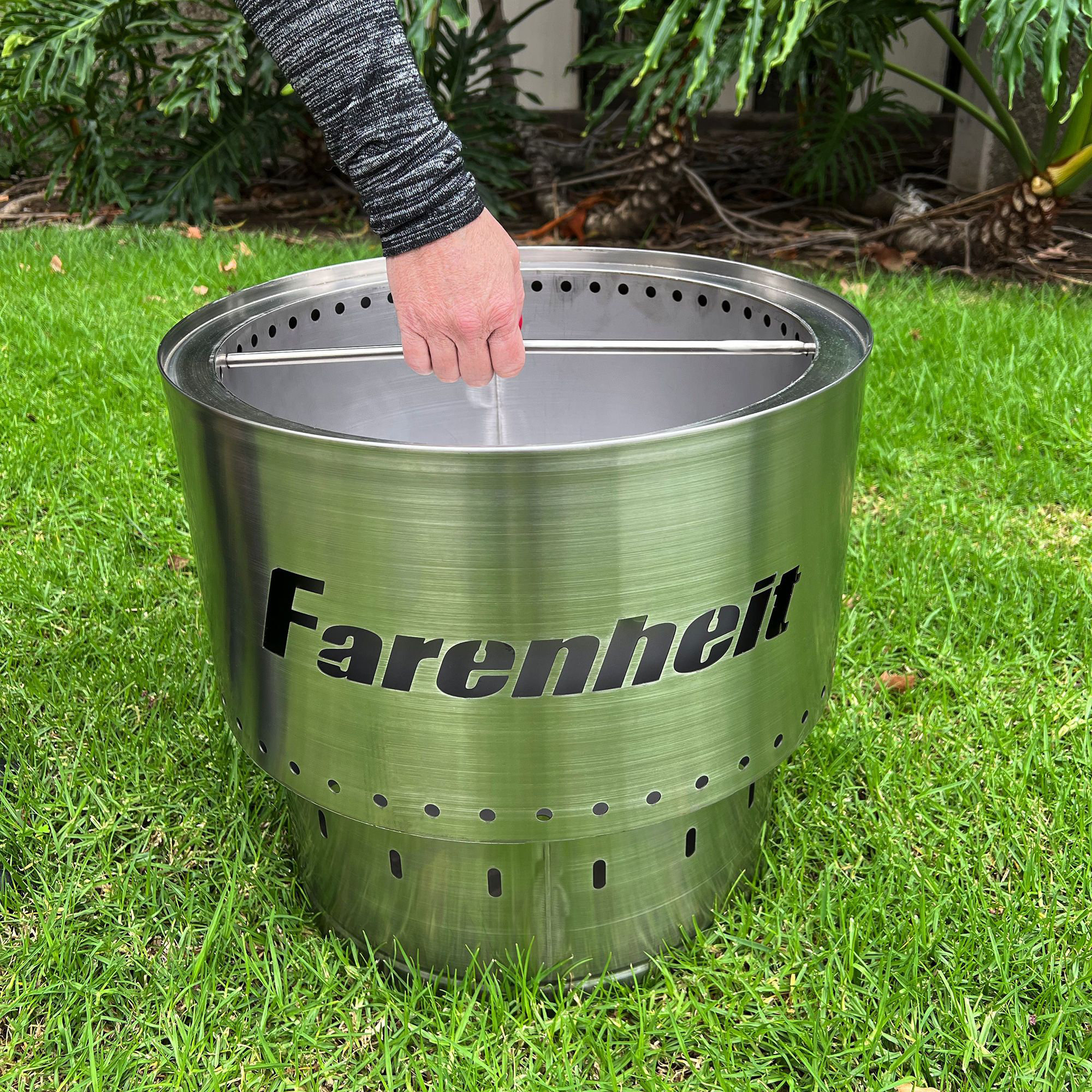 Farenheit 17.5" H Stainless Steel Outdoor Fire Pit - Wayfair Canada