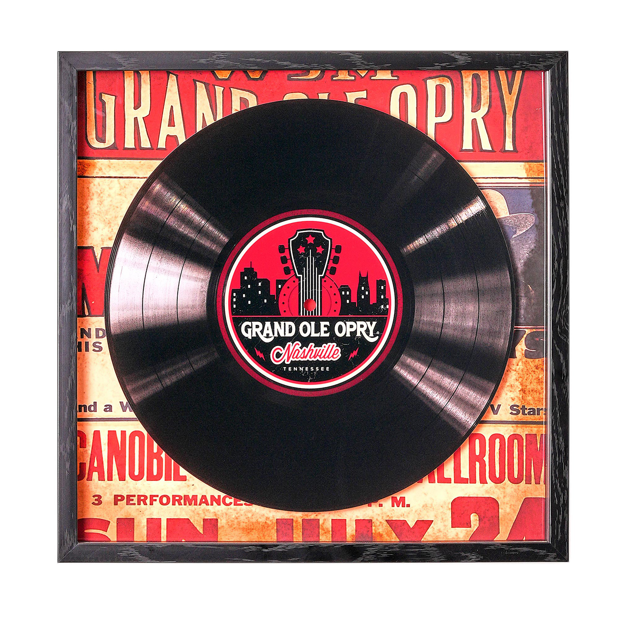 Grand Ole Opry Bill Monroe Themed Printed Vinyl Record in Shadowbox ...