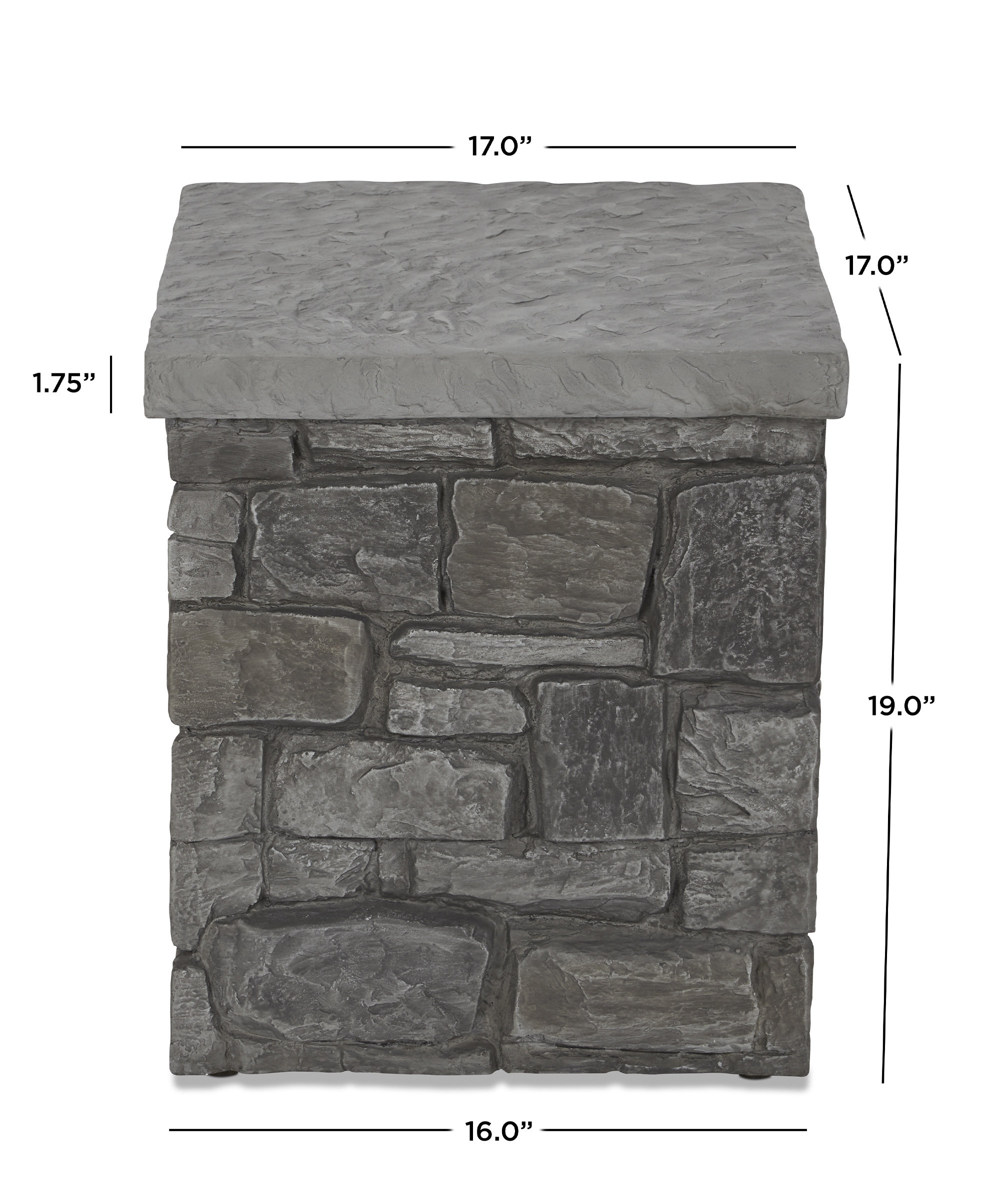 Real Flame SEDONA 19"H Square Concrete Propane Tank Cover and Side ...