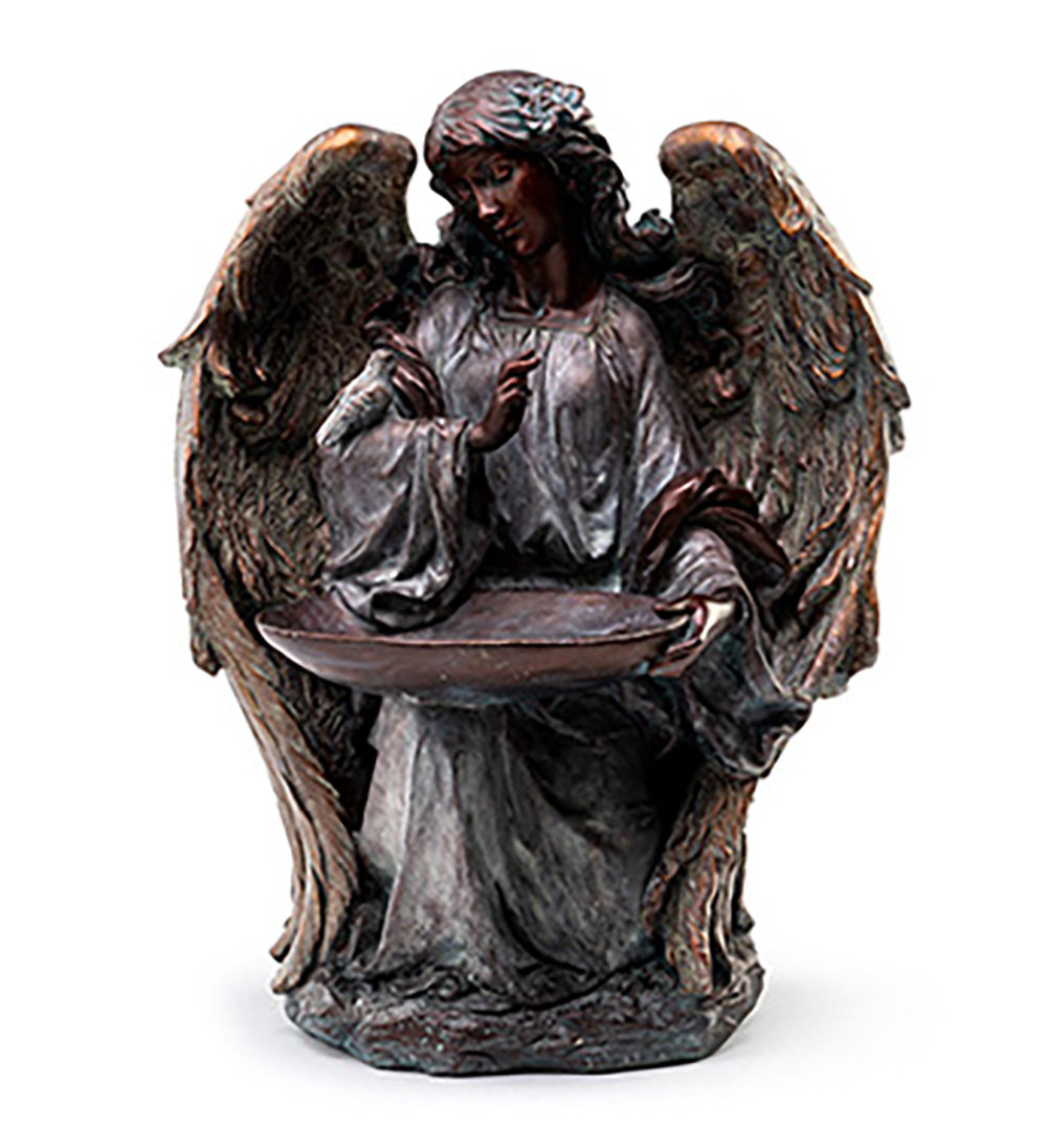 Trinx Rexdale Angel Decorative Bird Feeder | Wayfair