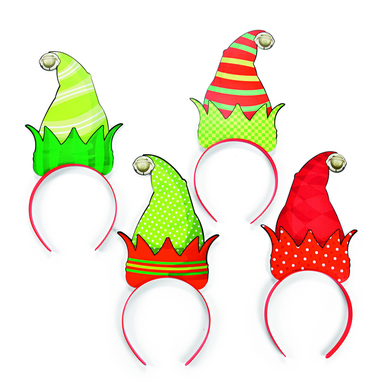 The Holiday Aisle® 12 Piece Elf Hat Headbands Apparel Accessories Set ...