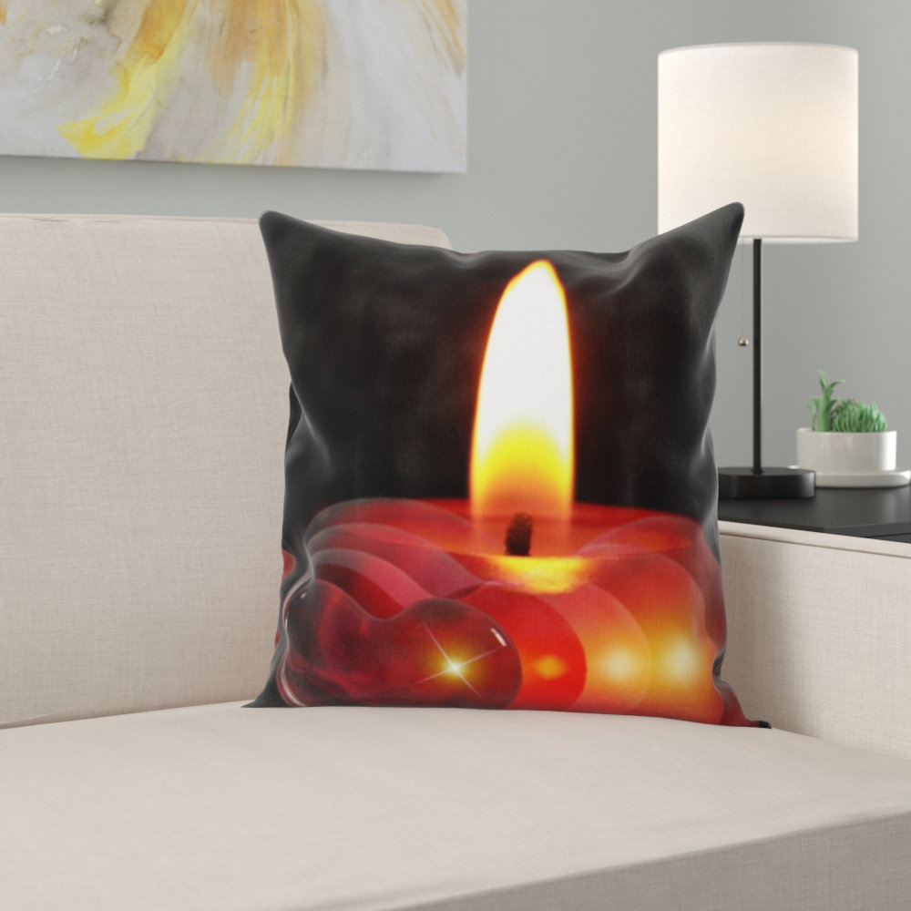 East Urban Home Candle Throw Pillow | Wayfair