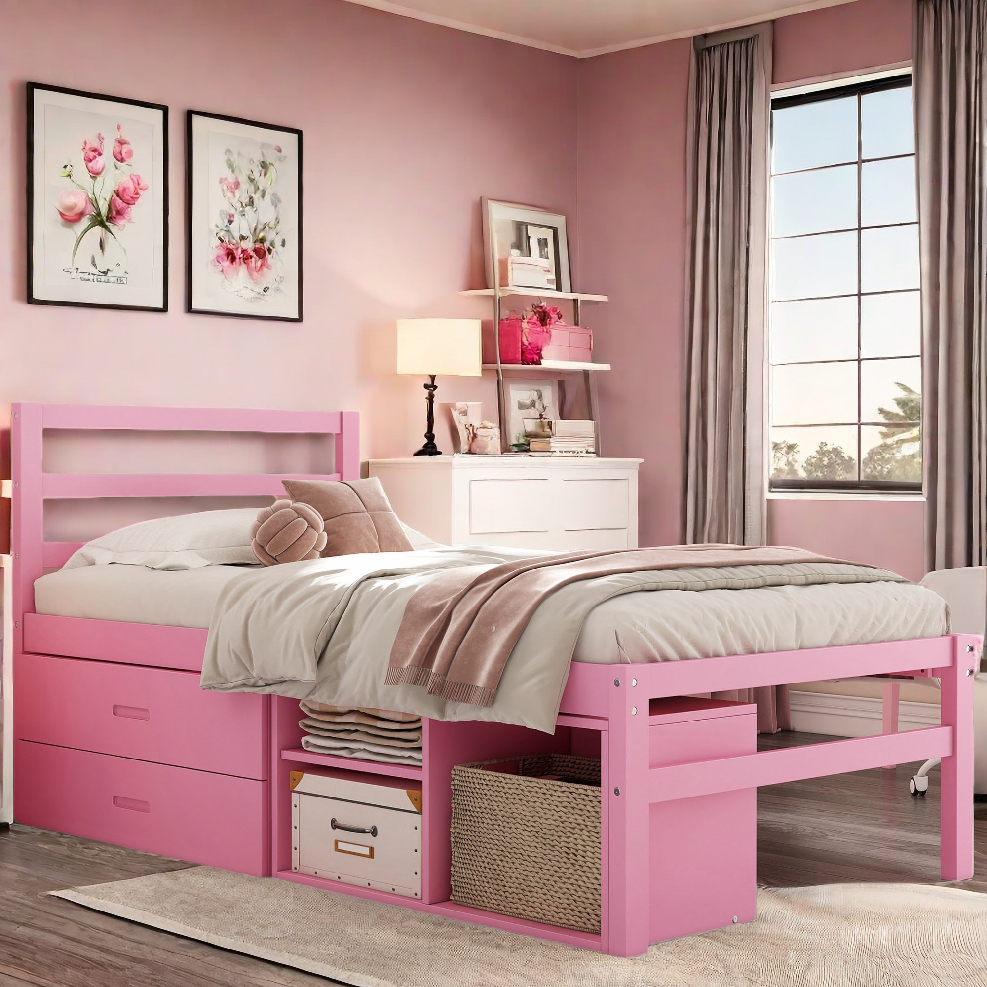 Lark Manor Daesean And Two Storage Drawers - Wayfair Canada