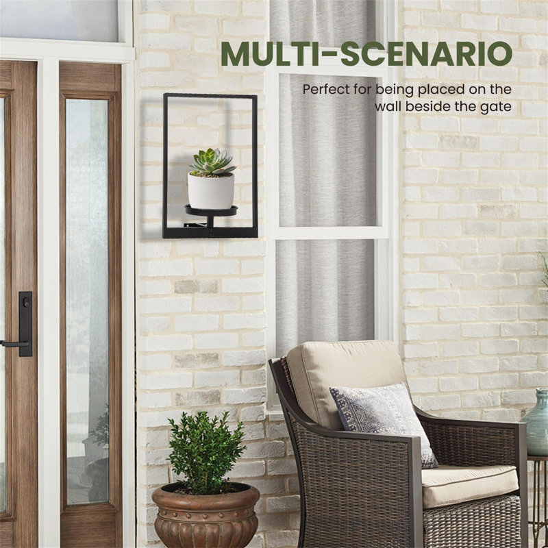 Latitude Run® Wall Mounted Flower Pot Rack | Wayfair