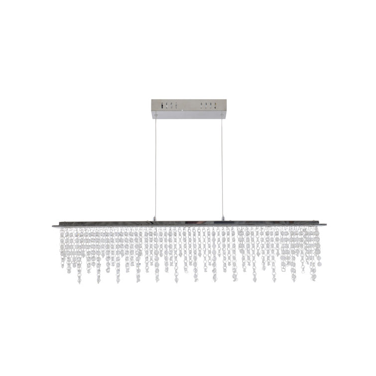 Mercer41 Ibrahim 1 - Light Silver/Clear LED Crystal Pendant | Wayfair.co.uk