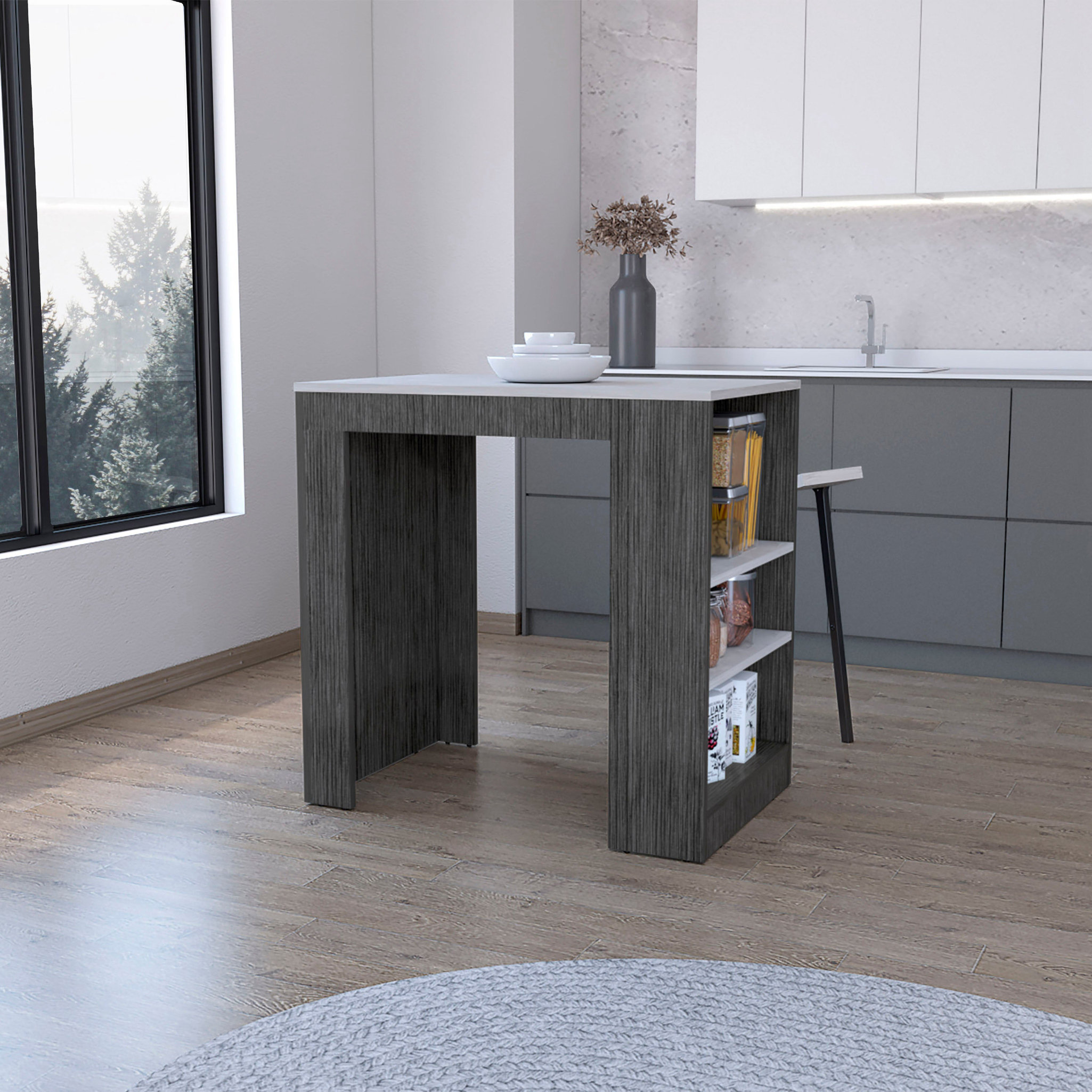 17 Stories Marble Counter Height Table Top Kitchen Island - Wayfair Canada