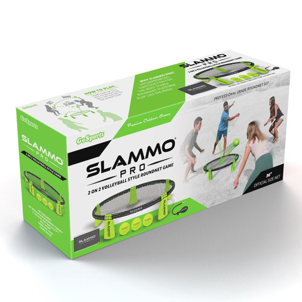 GoSports Slammo PRO Game Set- Roundnet Beach Outdoor Lawn Gamet Set ...