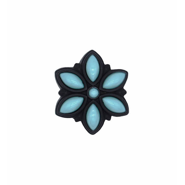 Buck Snort Lodge Engraved Flower 3'' Center to Center Cup/Bin Pull ...