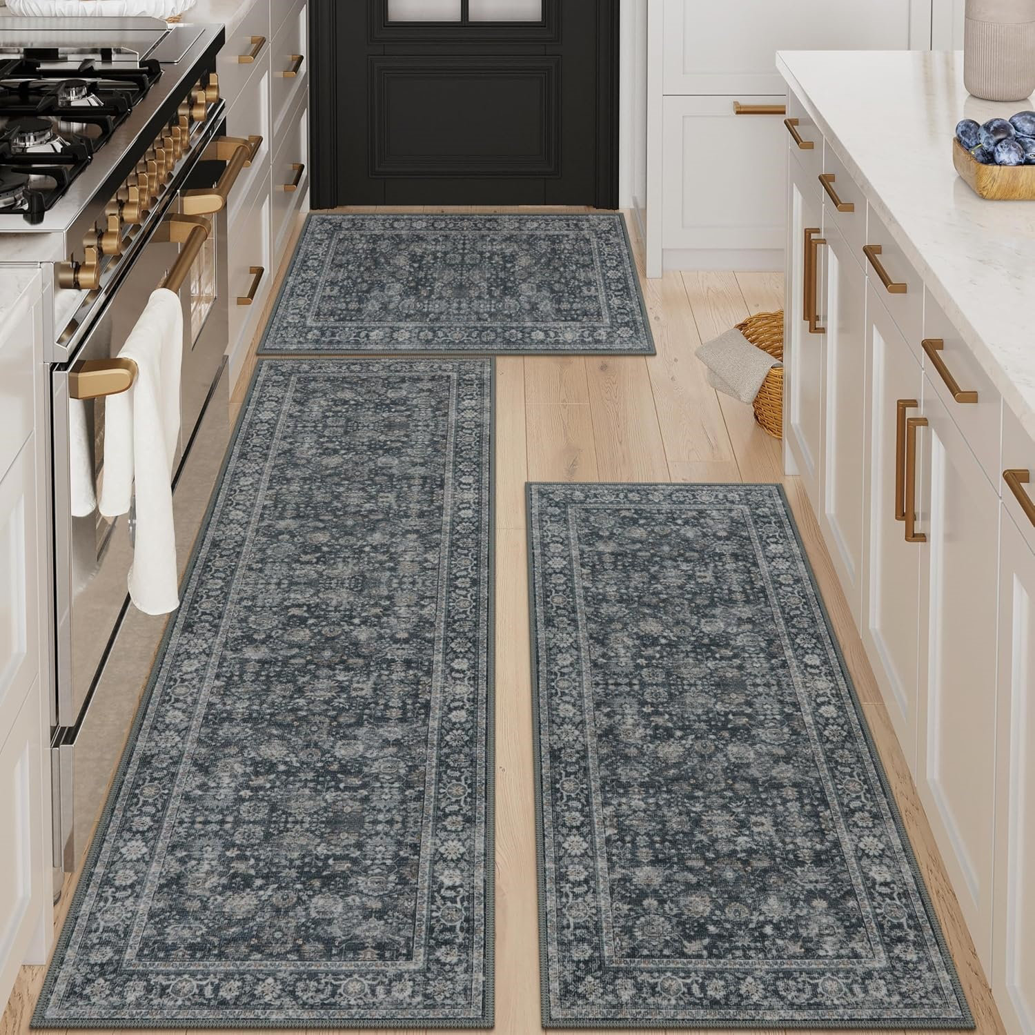Trent Austin Design® Kitchen Rugs Sets Of 3,Boho Vintage Kitchen Rugs ...