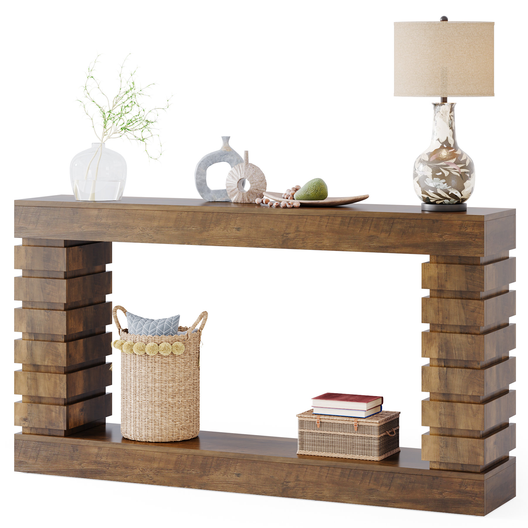 Millwood Pines Vintage Long Narrow Console Table For Entryway Living ...